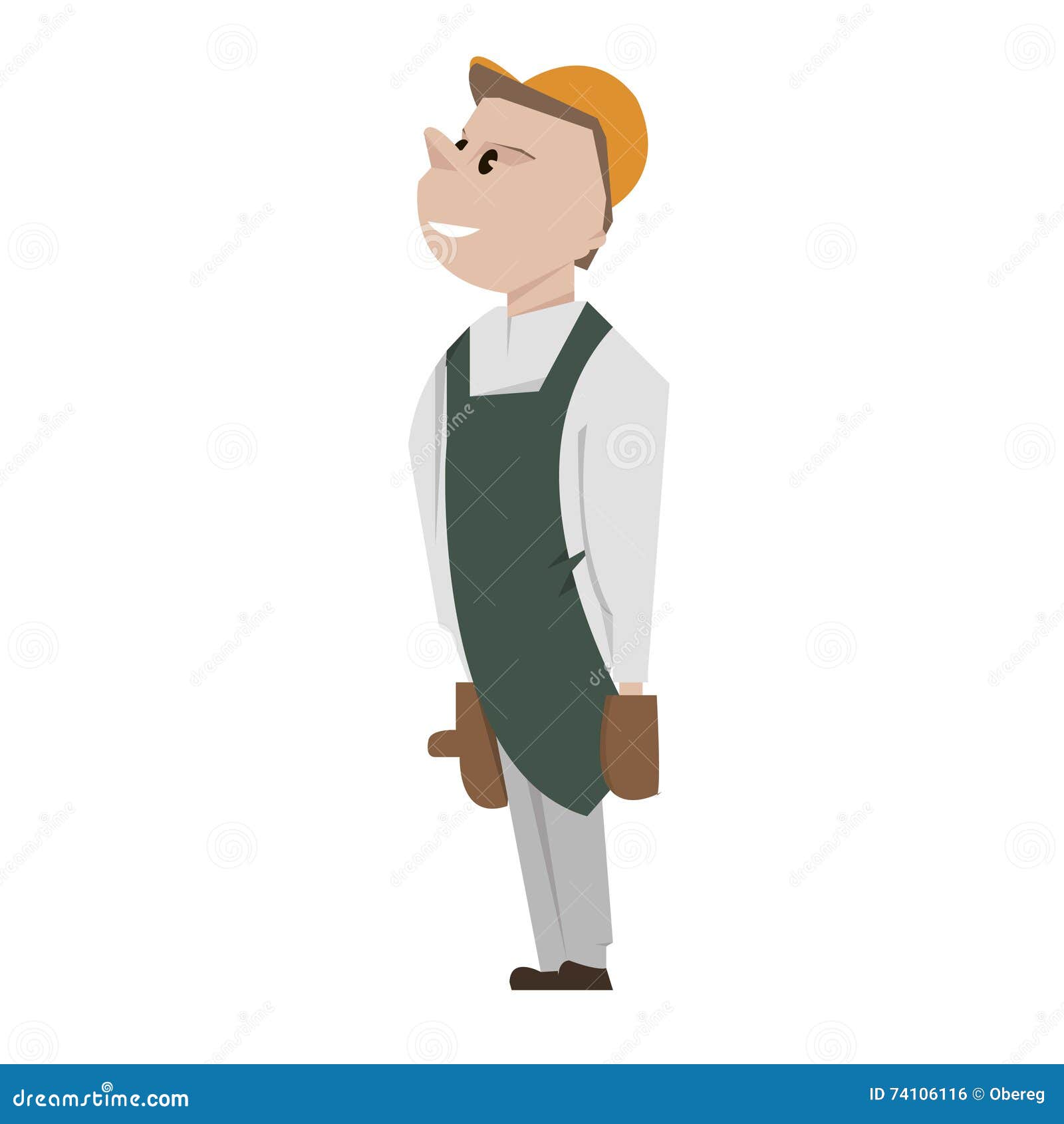 Cartoon Man Builder Character Stock Vector - Illustration of funny ...