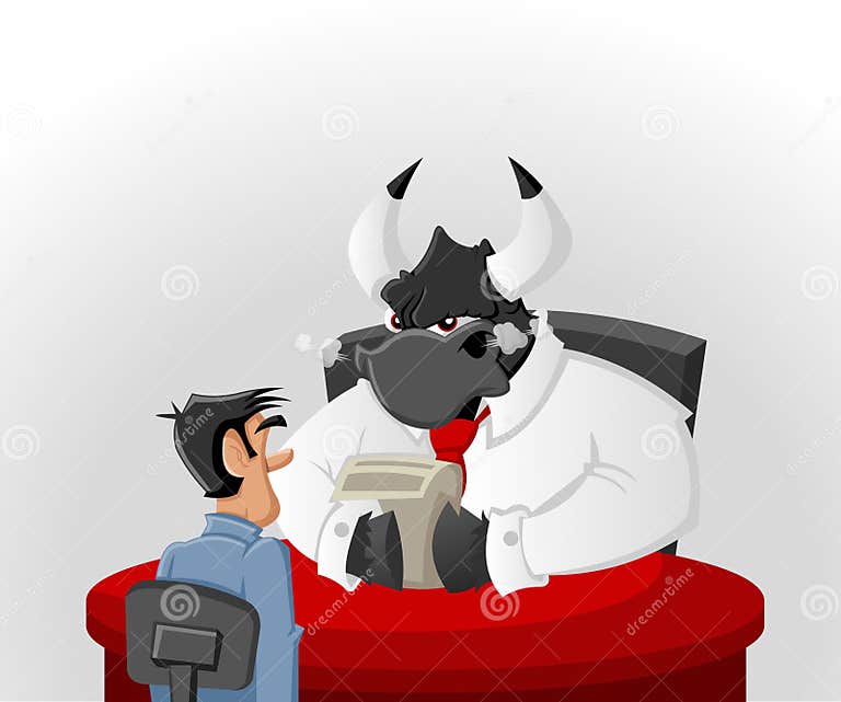 Cartoon man and bull stock vector. Illustration of surprise - 24581676
