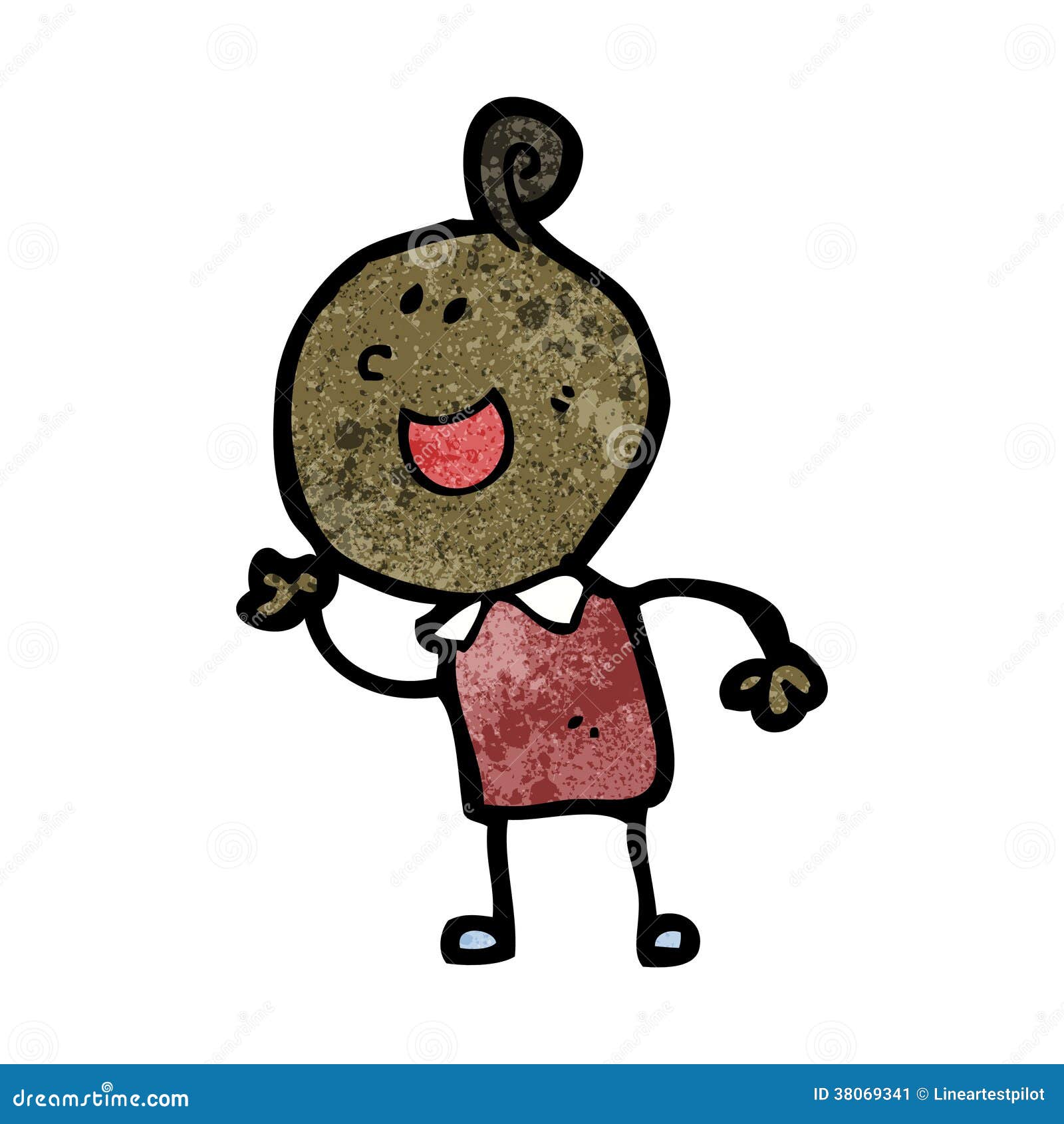 Cartoon man calling out stock vector. Illustration of grunge - 38069341