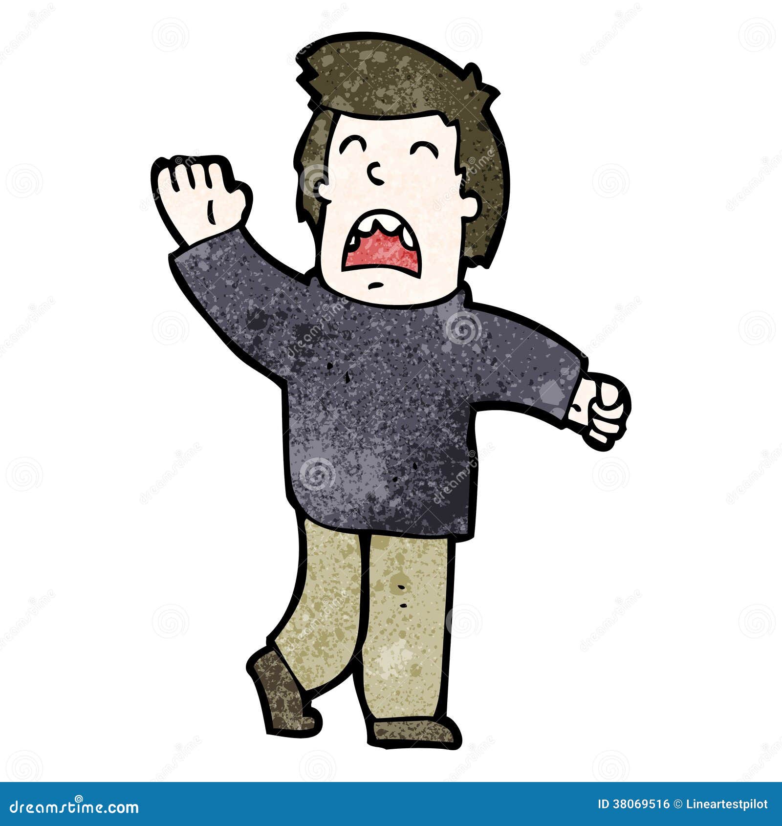 Cartoon man calling out stock vector. Illustration of male - 38069516