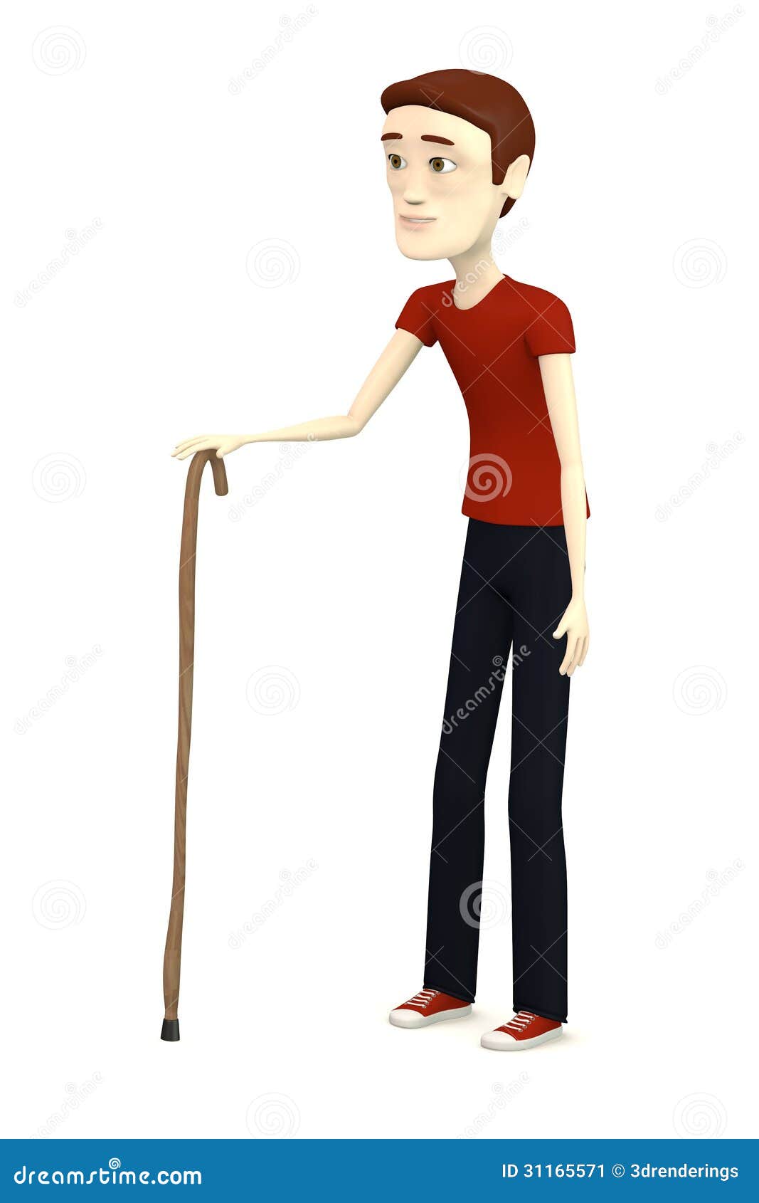 Cartoon Man With Cane Royalty-Free Stock Photography | CartoonDealer ...