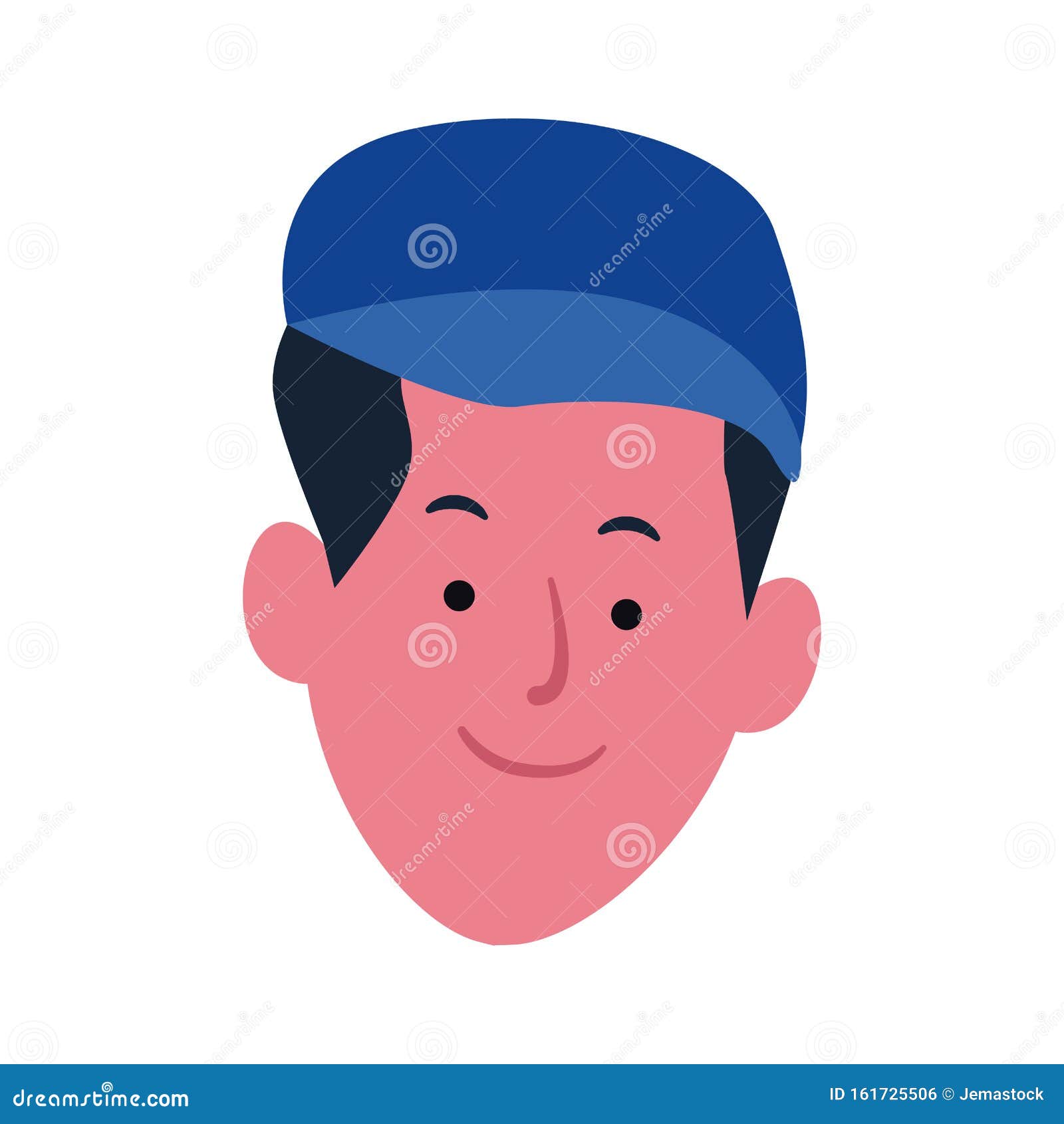 Cartoon Man with Cap, Flat Design Stock Vector - Illustration of ...