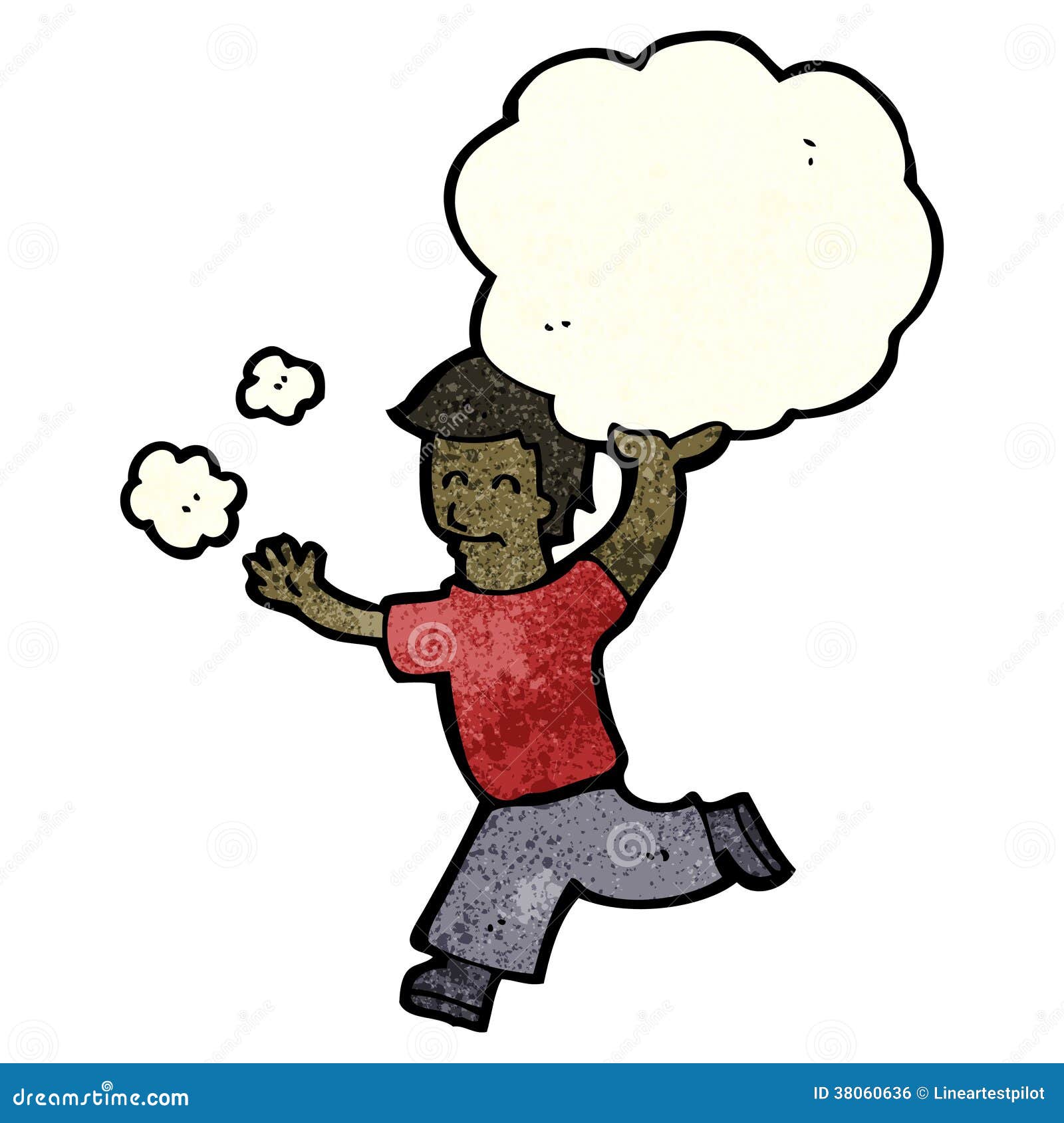 Cartoon man carrying cloud stock vector. Illustration of cloud - 38060636