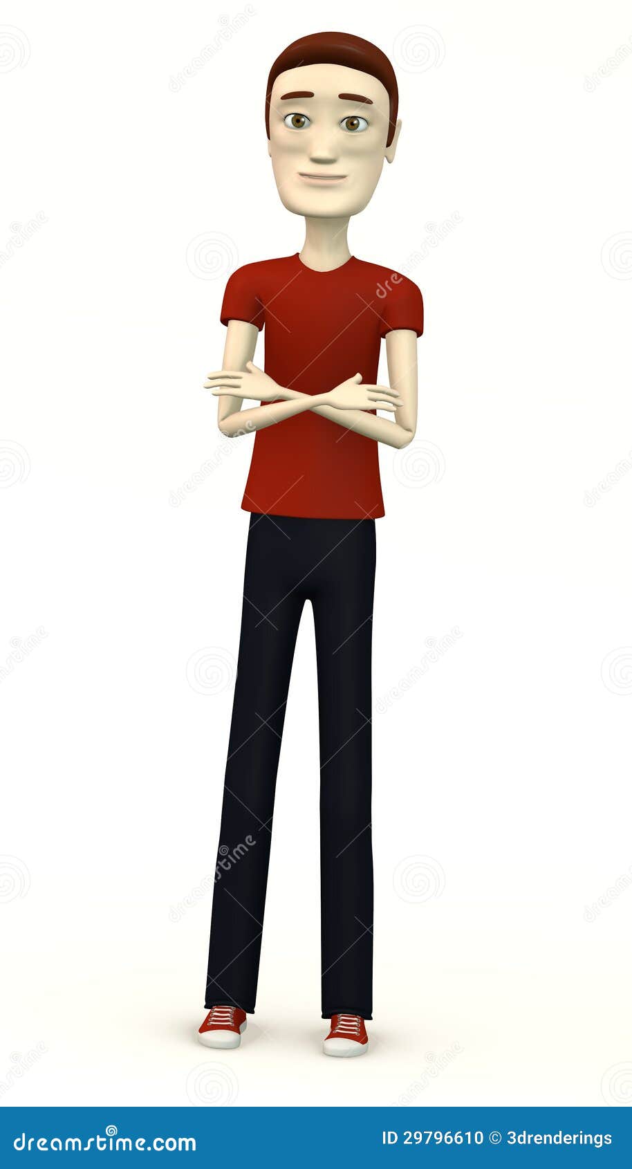 Cartoon Man in Casual Clothes- Bossy Pose Stock Illustration ...