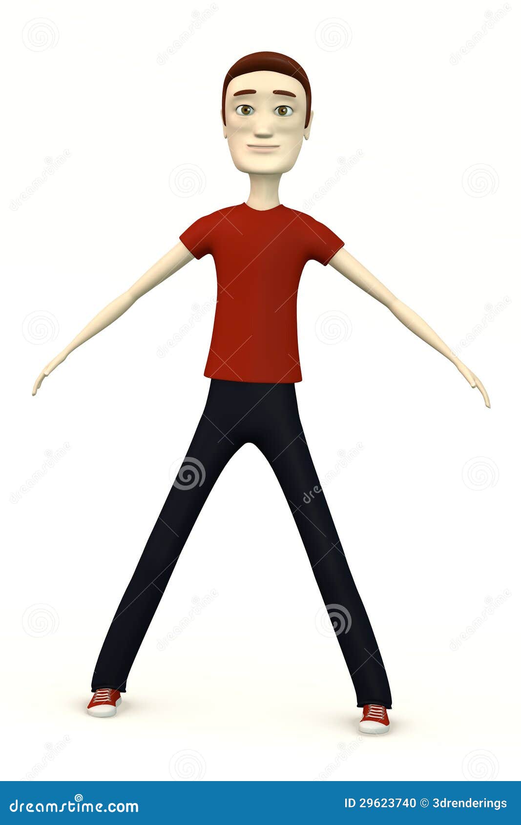 Cartoon Man in Casual Clothes- Pose Stock Illustration - Illustration ...