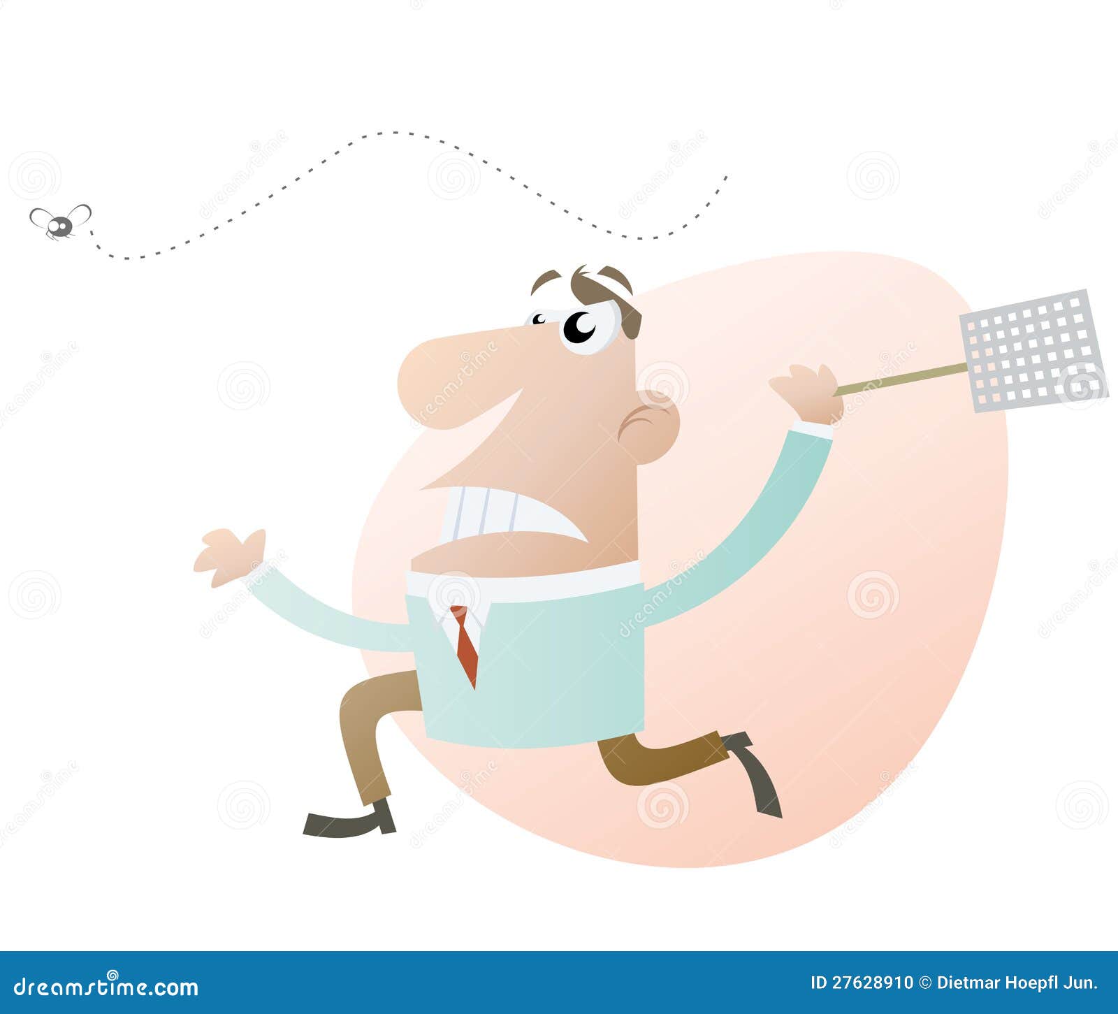 Cartoon Man Catching Fly Stock Photo - Image: 27628910