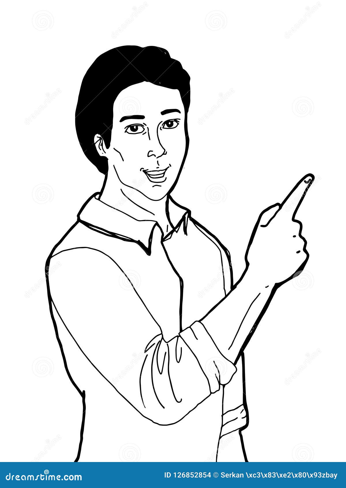 Cartoon Man Characters Illustration Pointing White Background Stock ... Cartoon Man Characters Illustration Pointing White Background Stock ...
