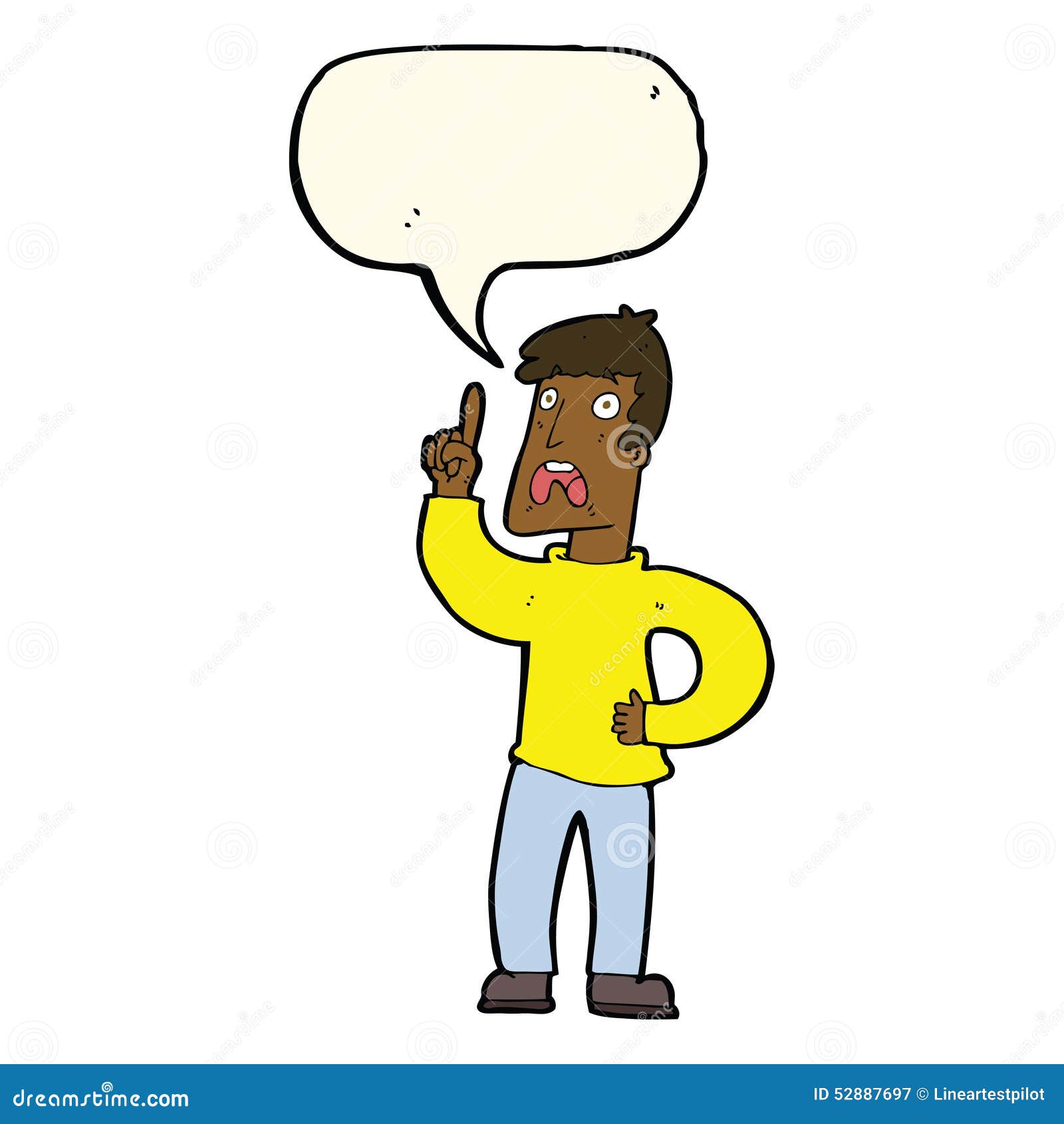 Cartoon Man With Complaint With Speech Bubble Royalty-Free Stock Image ...