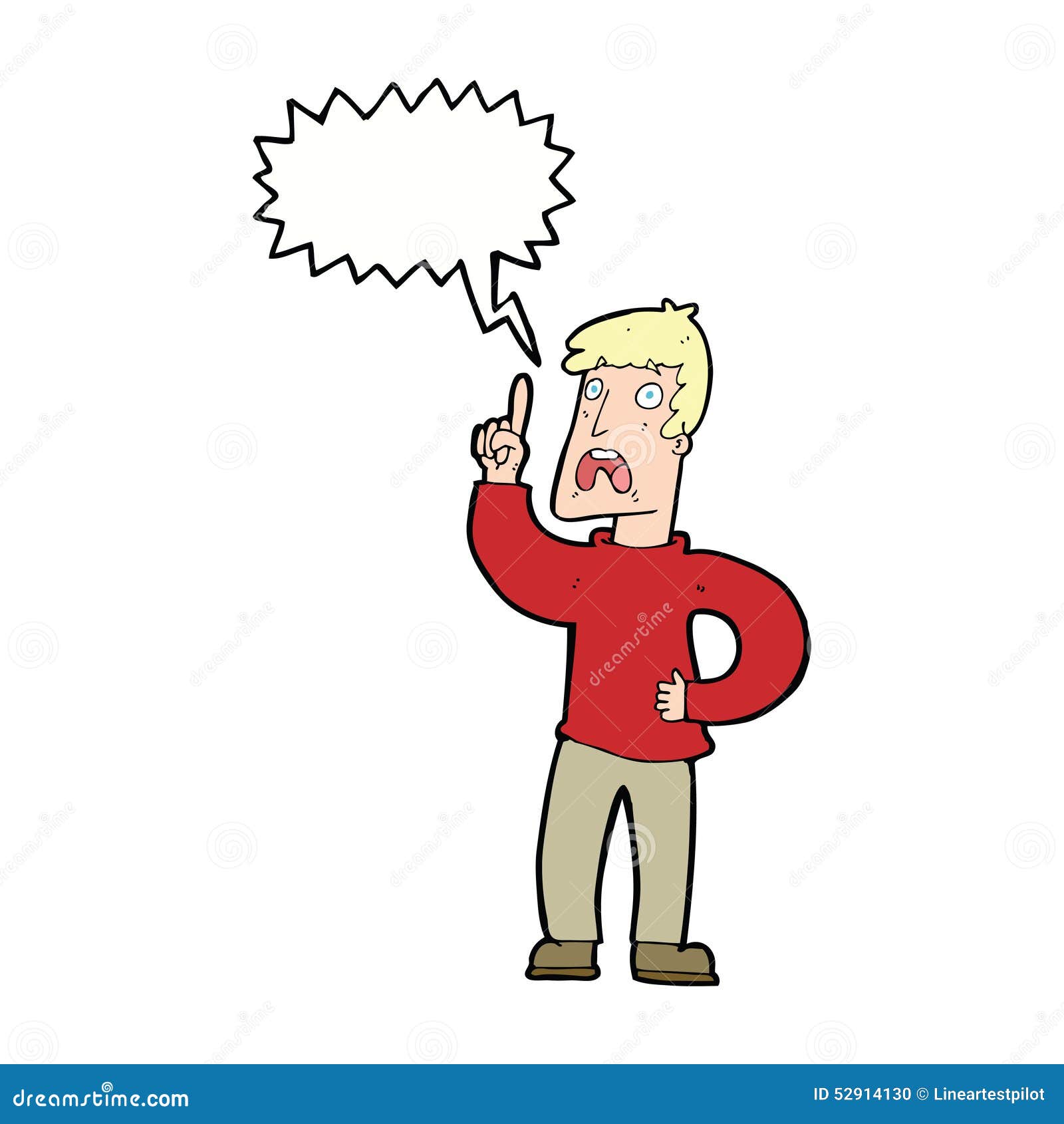 Cartoon Man With Complaint With Speech Bubble Royalty-Free Stock Image ...