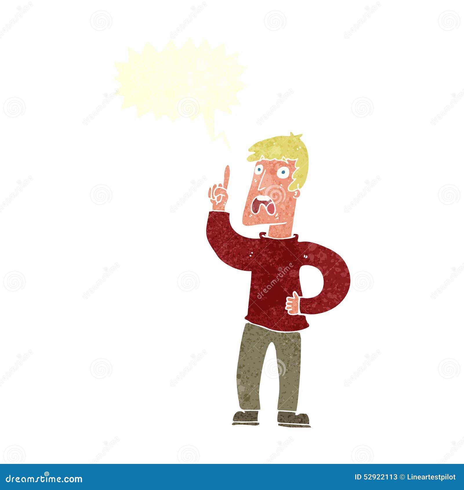Cartoon Man With Complaint With Speech Bubble Royalty-Free Stock Image ...