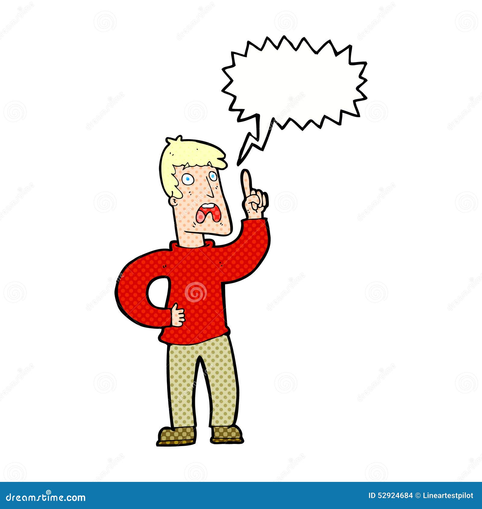 Cartoon Man With Complaint With Speech Bubble Royalty-Free Stock Image ...