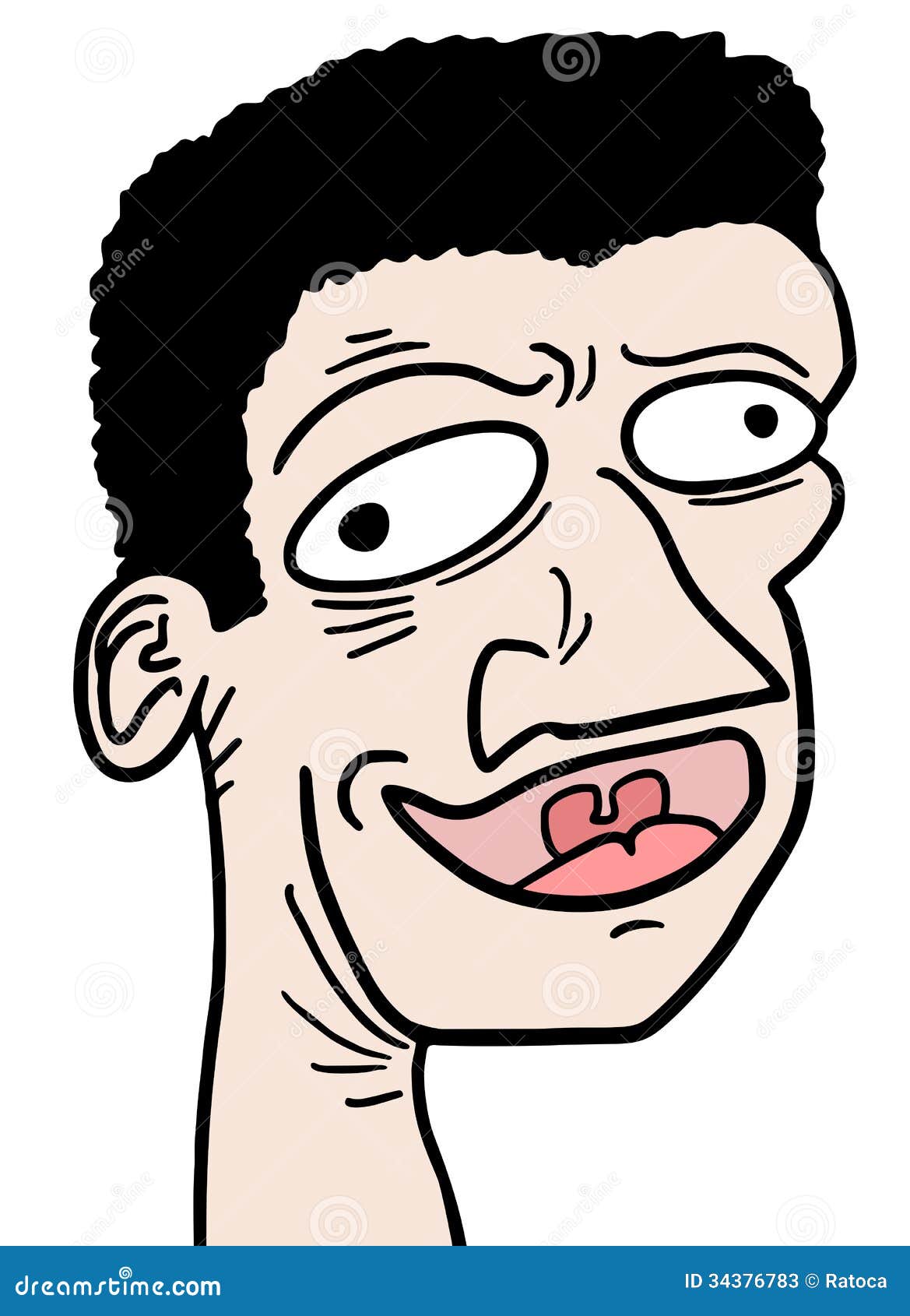 Cartoon man stock vector. Illustration of stunned, sticker - 34376783