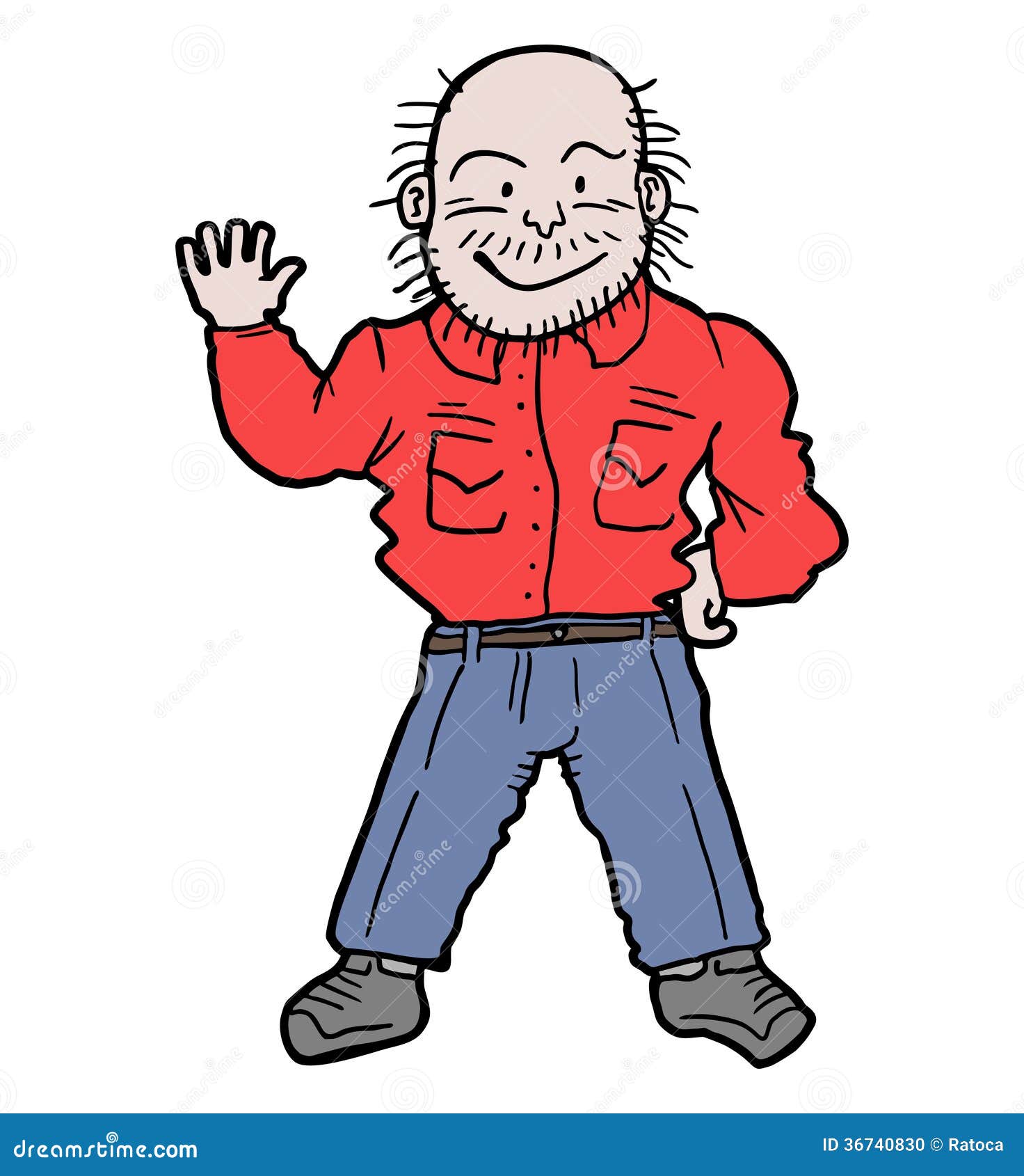Cartoon man stock vector. Illustration of leaning, puppet - 36740830