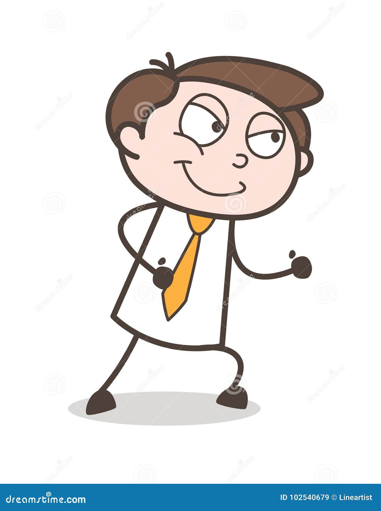 Cartoon Man Cunning Smiling Face Vector Illustration Stock Illustration ...