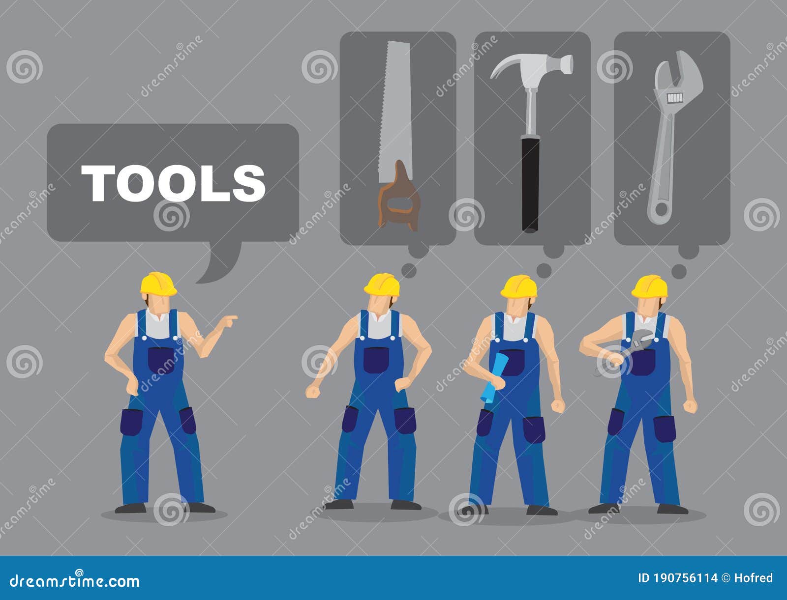 Cartoon Man Demand for a Tool Stock Vector - Illustration of indecision ...