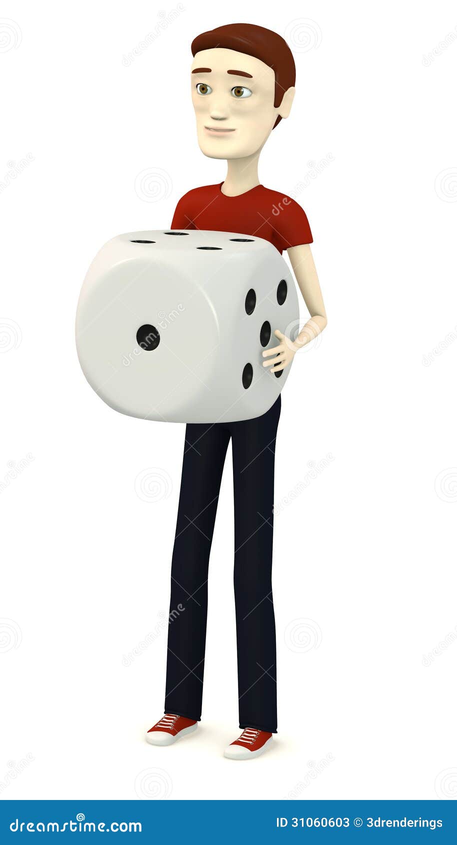 Cartoon Man With Dice Stock Image | CartoonDealer.com #31060603