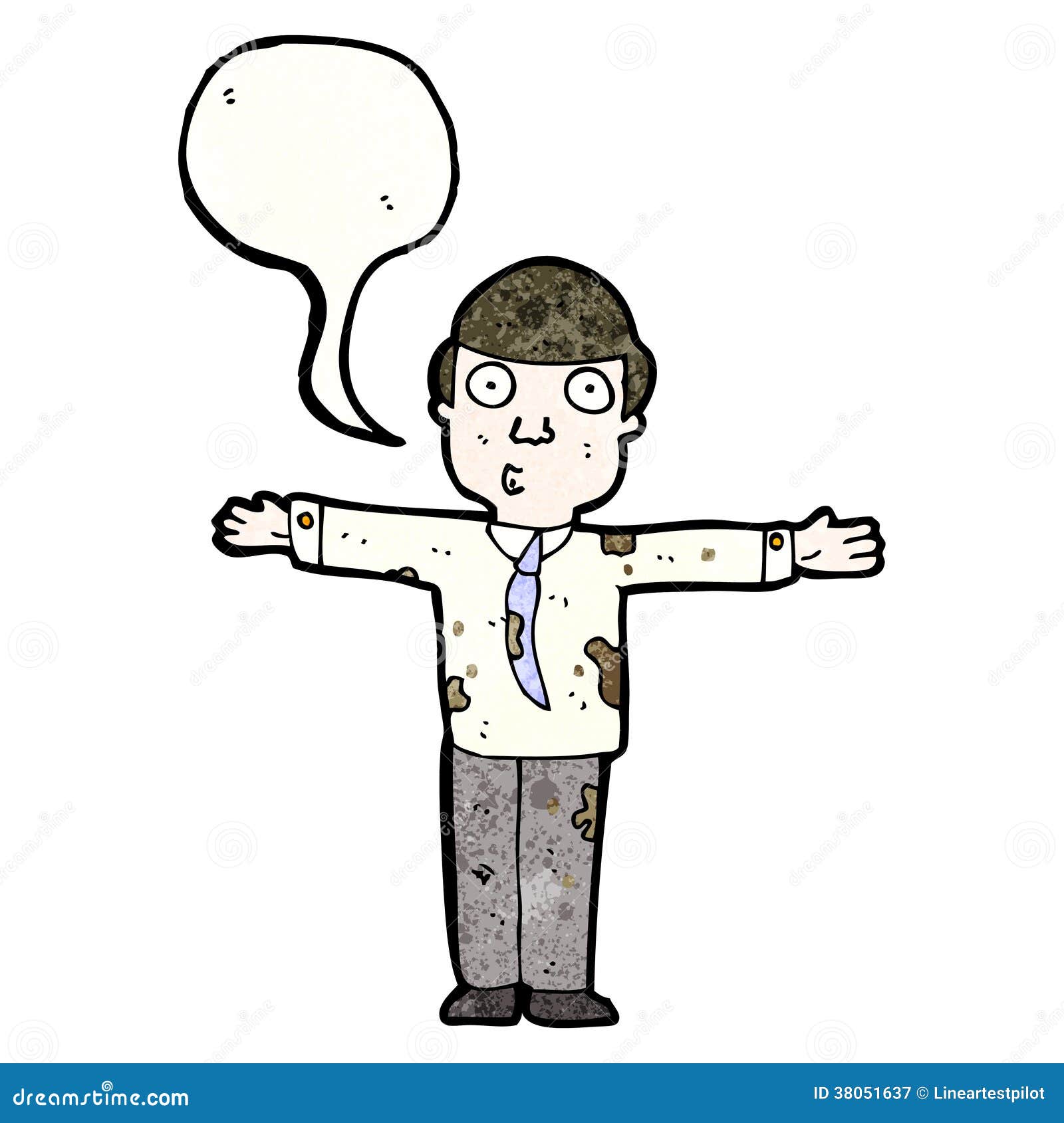 Cartoon Man in Dirty Clothes Stock Vector - Illustration of retro ...