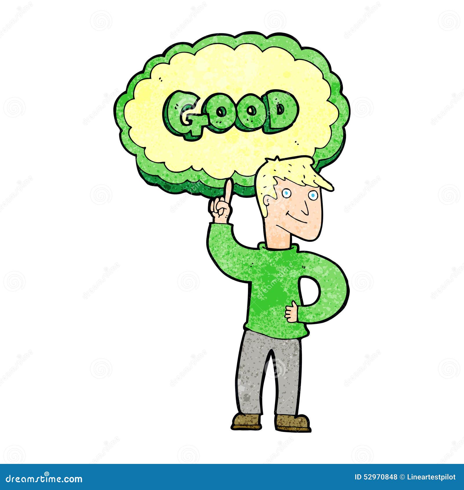 Cartoon man doing good stock illustration. Illustration of good - 52970848