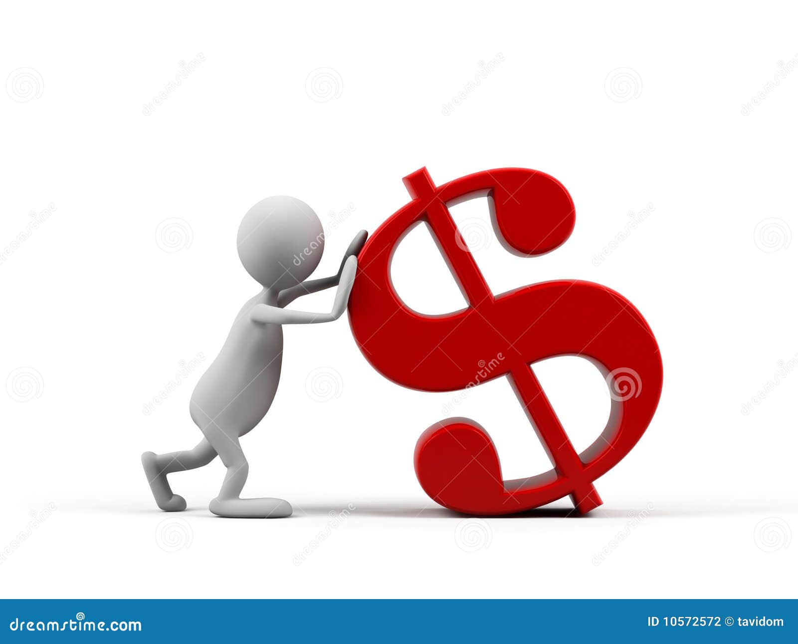 Cartoon Man with Dollar Symbol. Stock Illustration - Illustration of ...