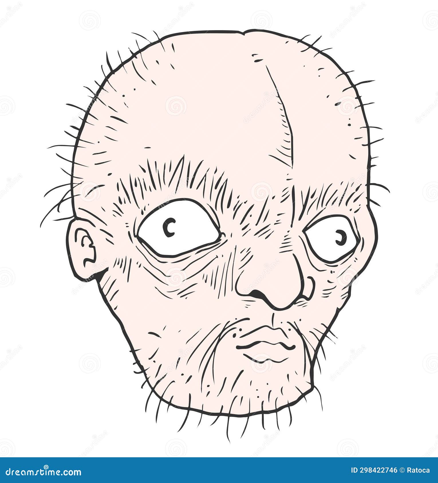 Cartoon man draw stock vector. Illustration of emotion - 298422746