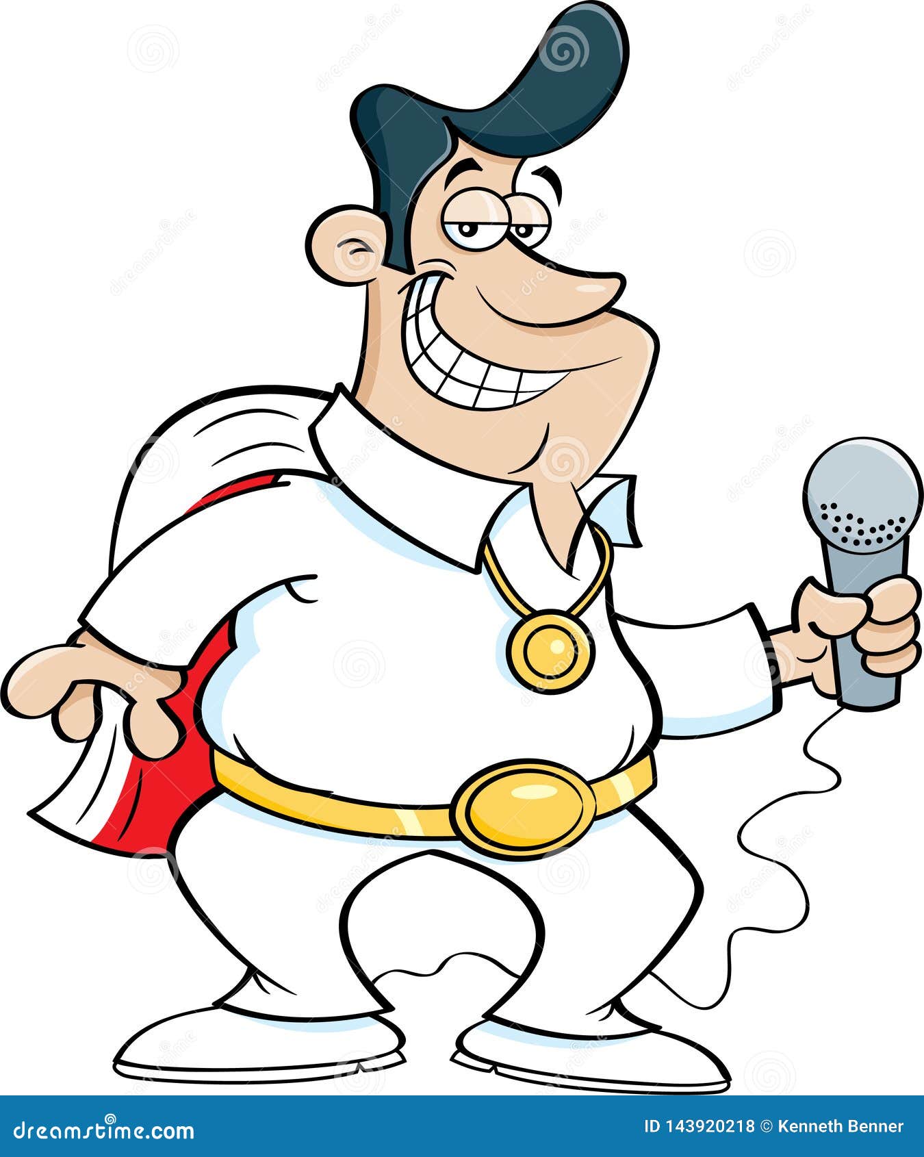 Cartoon Man Dressed As a Rock and Roll Singer. Stock Vector ...