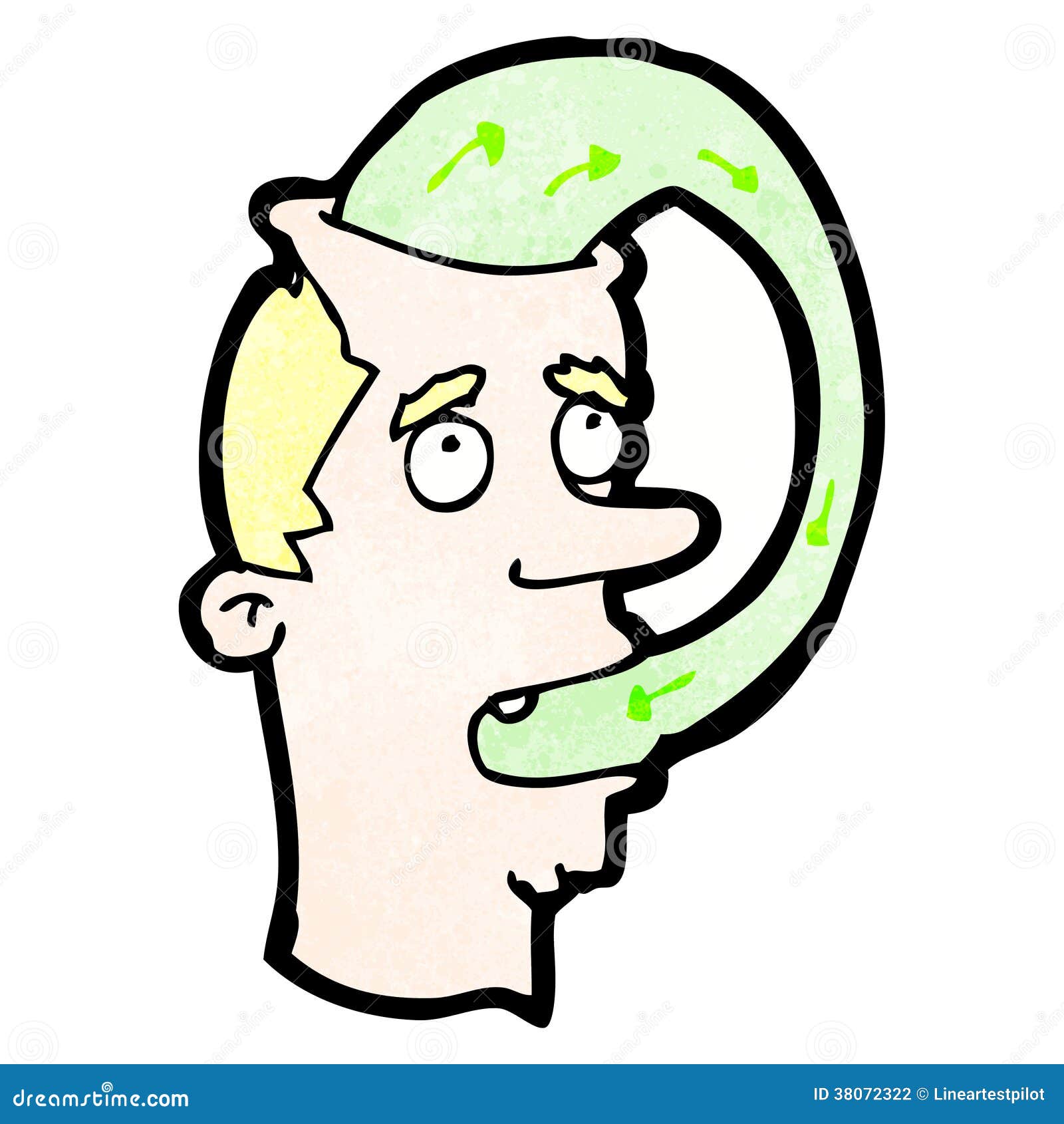 Cartoon Man Eating His Words Stock Illustration - Illustration of male ...