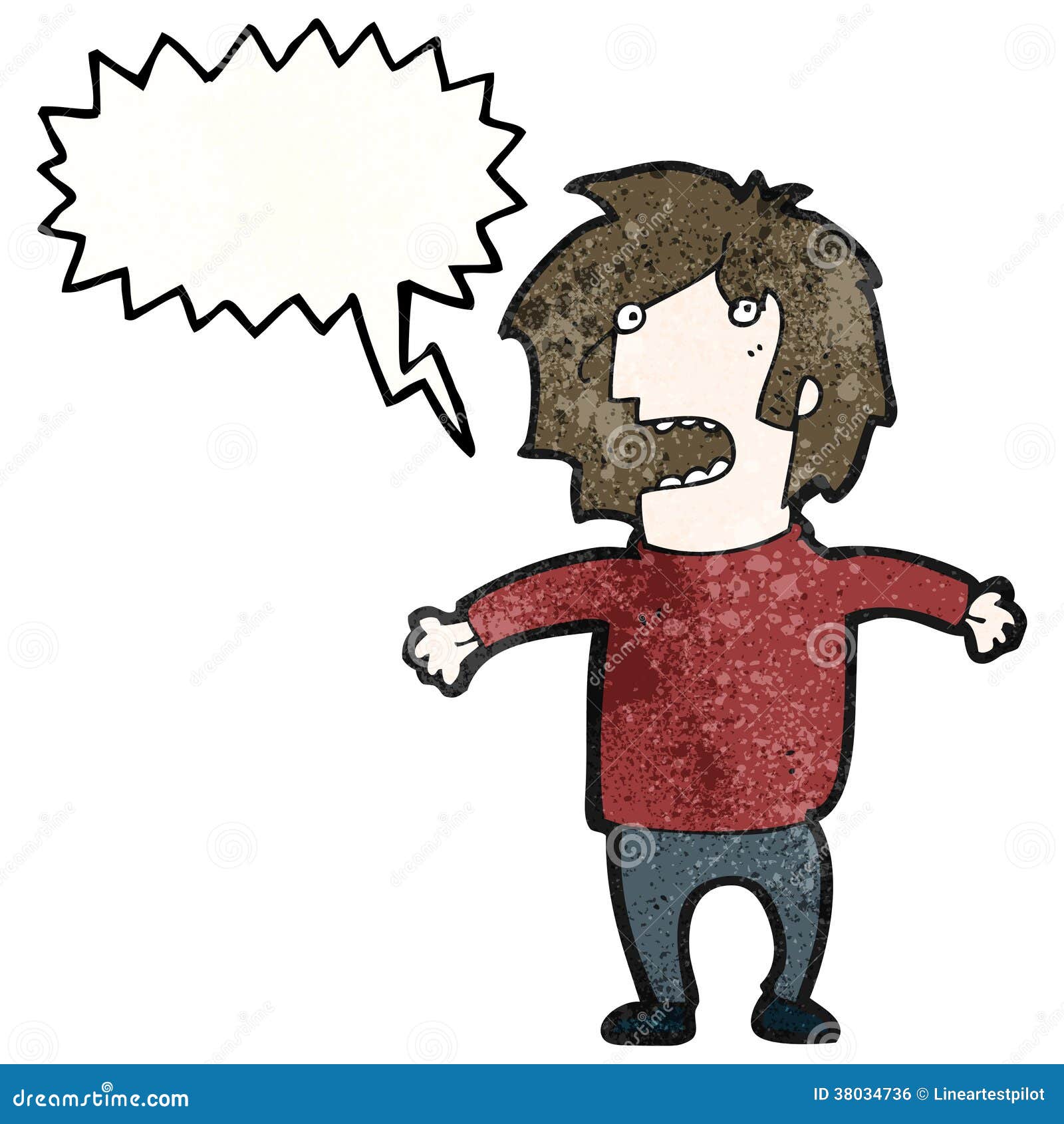 Cartoon man explaining stock vector. Illustration of drawn - 38034736