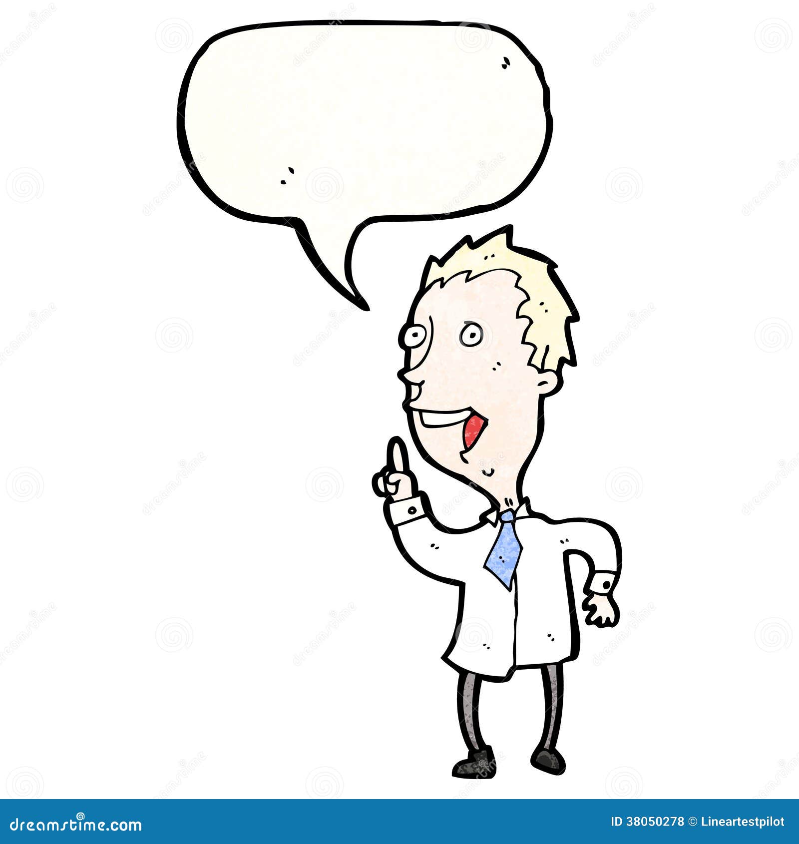 Cartoon Man Explaining Idea Stock Vector - Illustration of silly ...