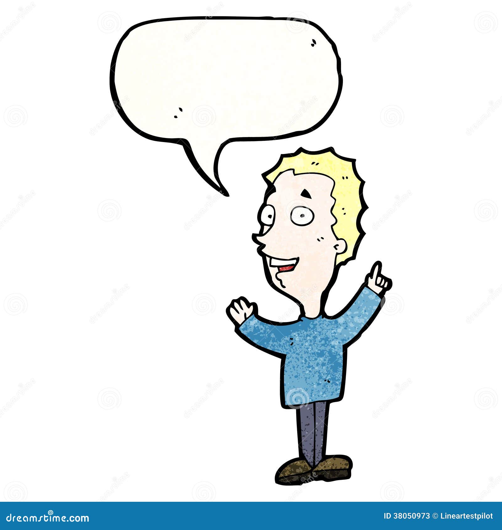 Cartoon Man Explaining Idea Stock Vector - Illustration of drawing ...