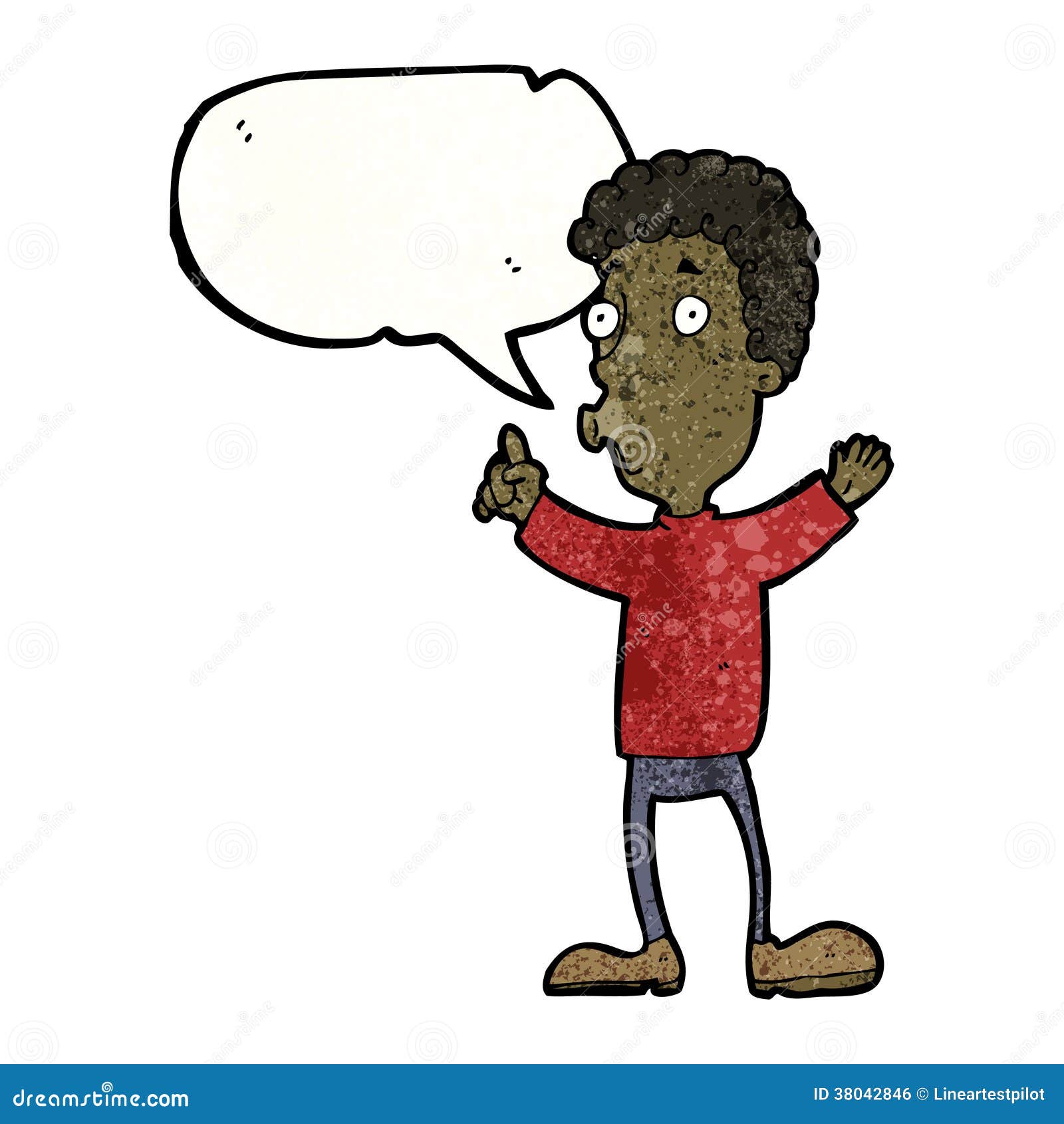 Cartoon Man Explaining Idea Stock Vector - Illustration of cute, quirky ...