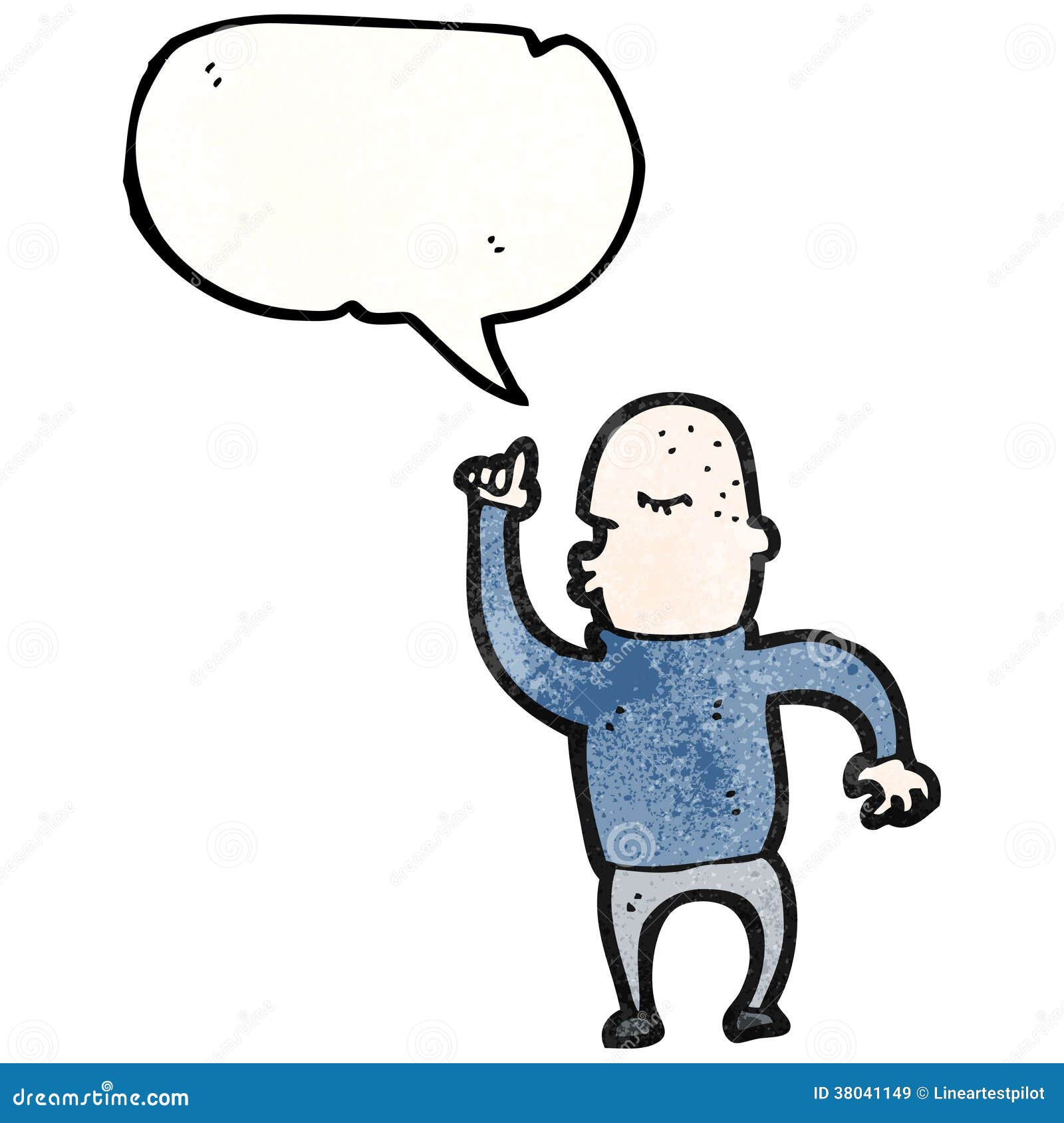 Cartoon man explaining stock vector. Illustration of drawing - 38041149