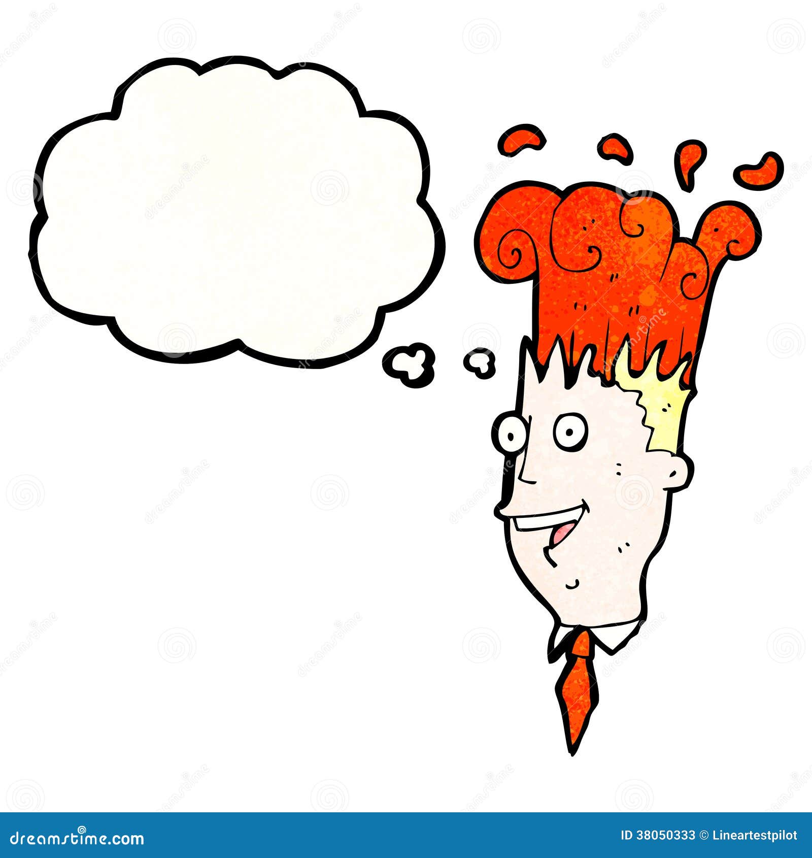 Cartoon Man with Exploding Brain Stock Vector - Illustration of texture ...