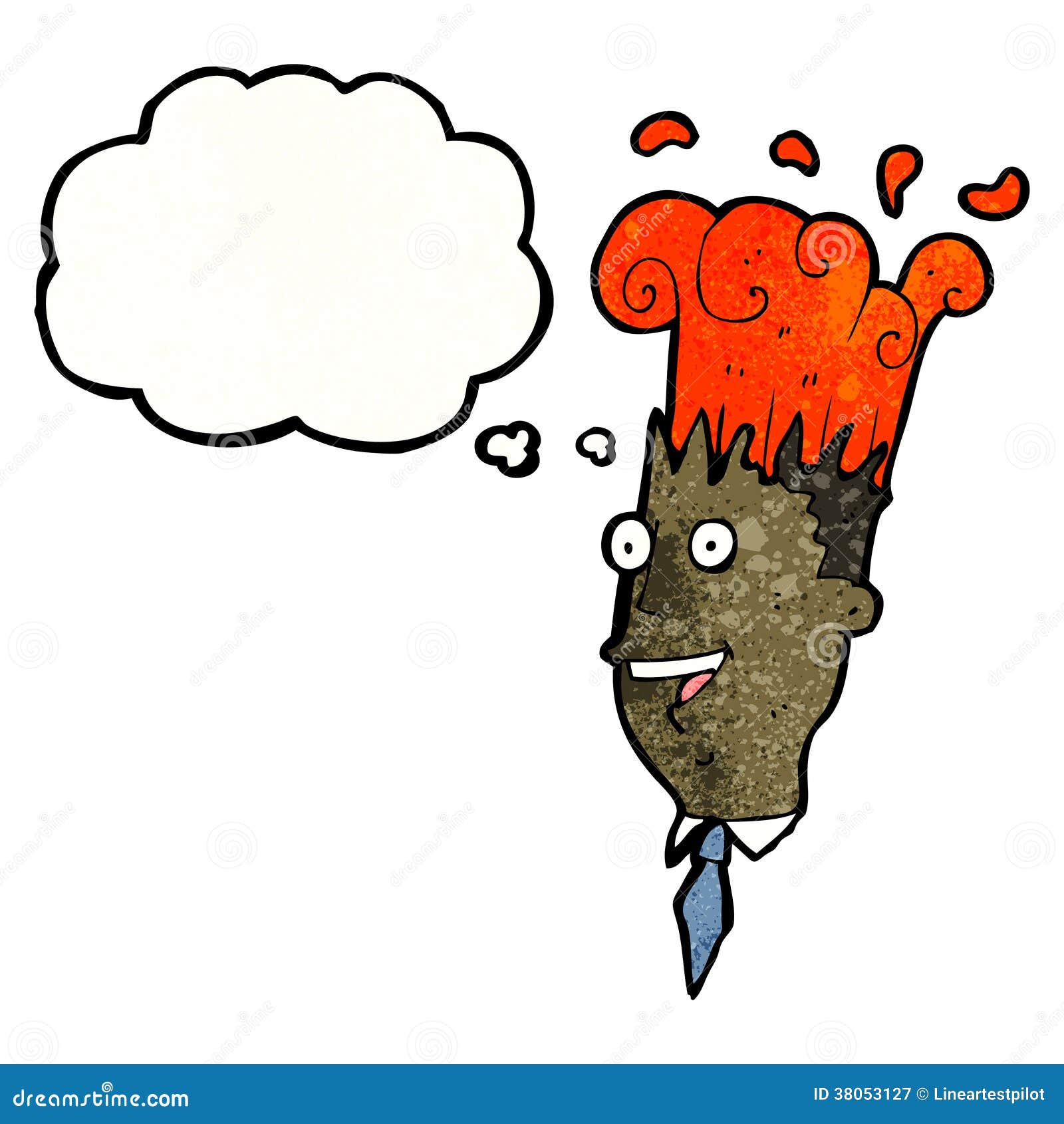 Cartoon Man with Exploding Head Stock Vector - Illustration of symbo ...