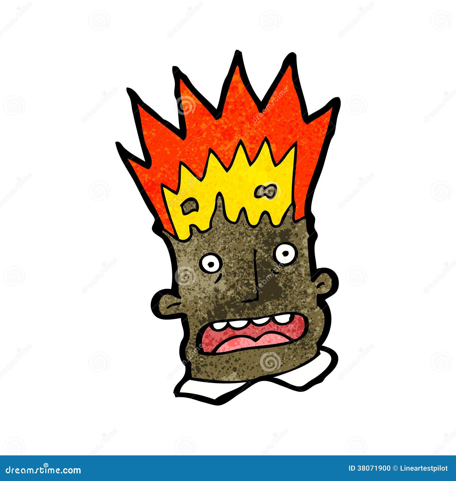 Cartoon Man with Exploding Head Stock Vector - Illustration of quirky ...