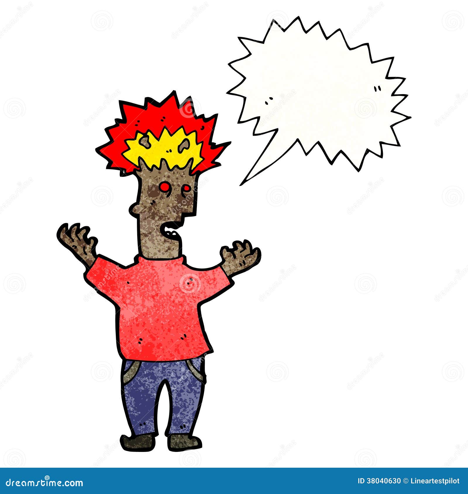 Cartoon Man with Exploding Head Stock Vector - Illustration of cloud ...