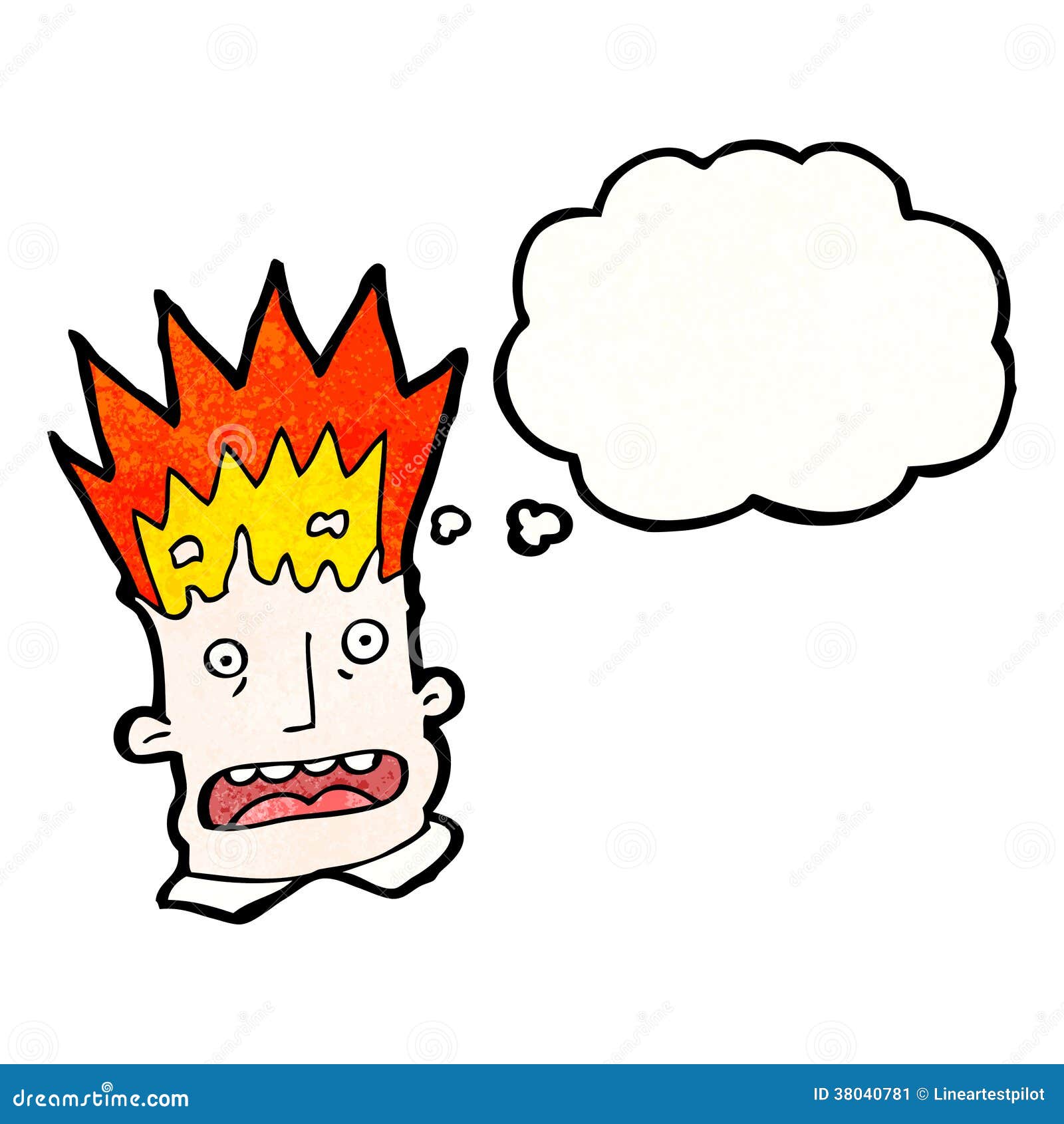 Cartoon Man with Exploding Head Stock Vector - Illustration of funny ...