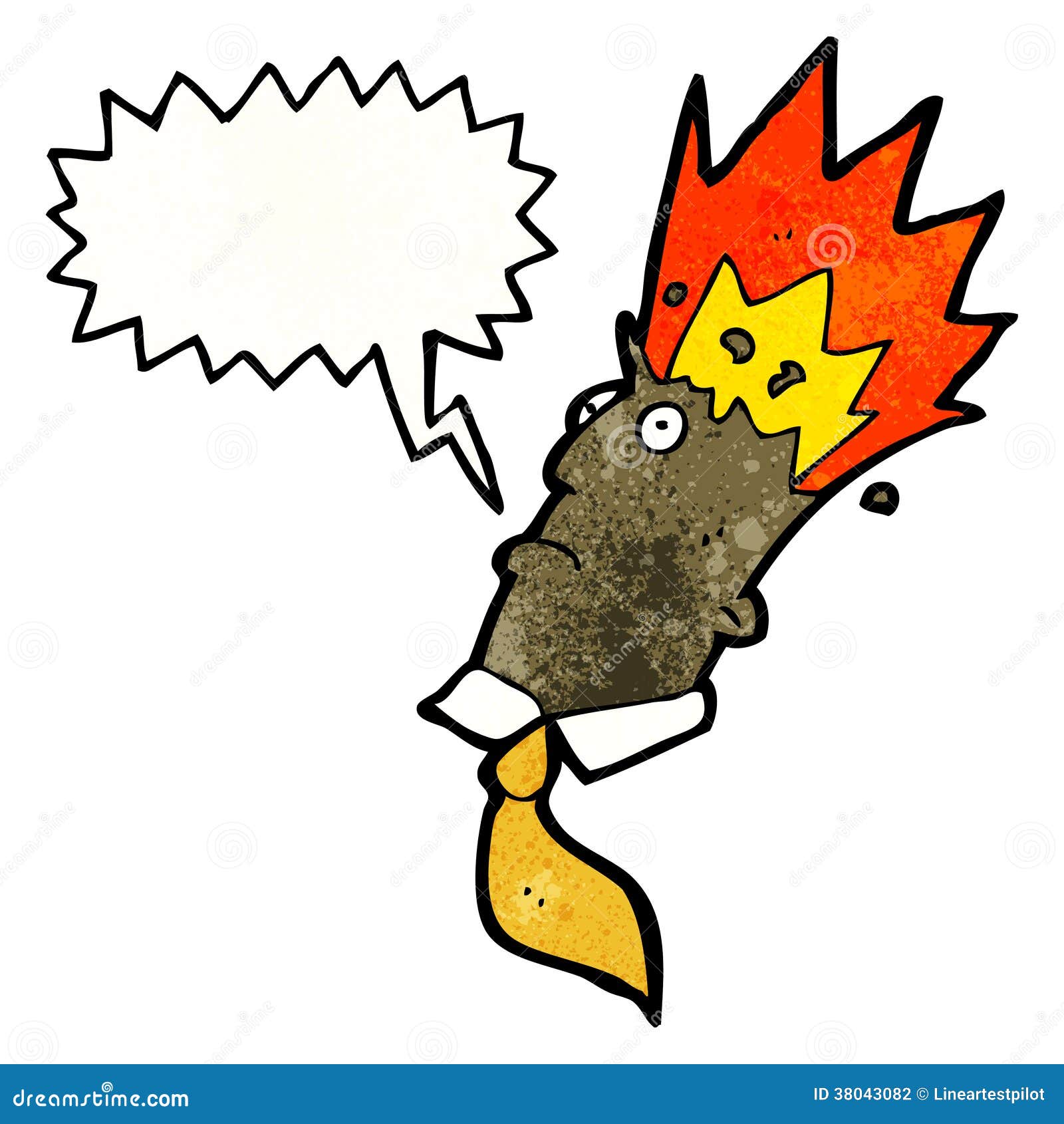 Cartoon Man with Exploding Head Stock Vector - Illustration of silly ...