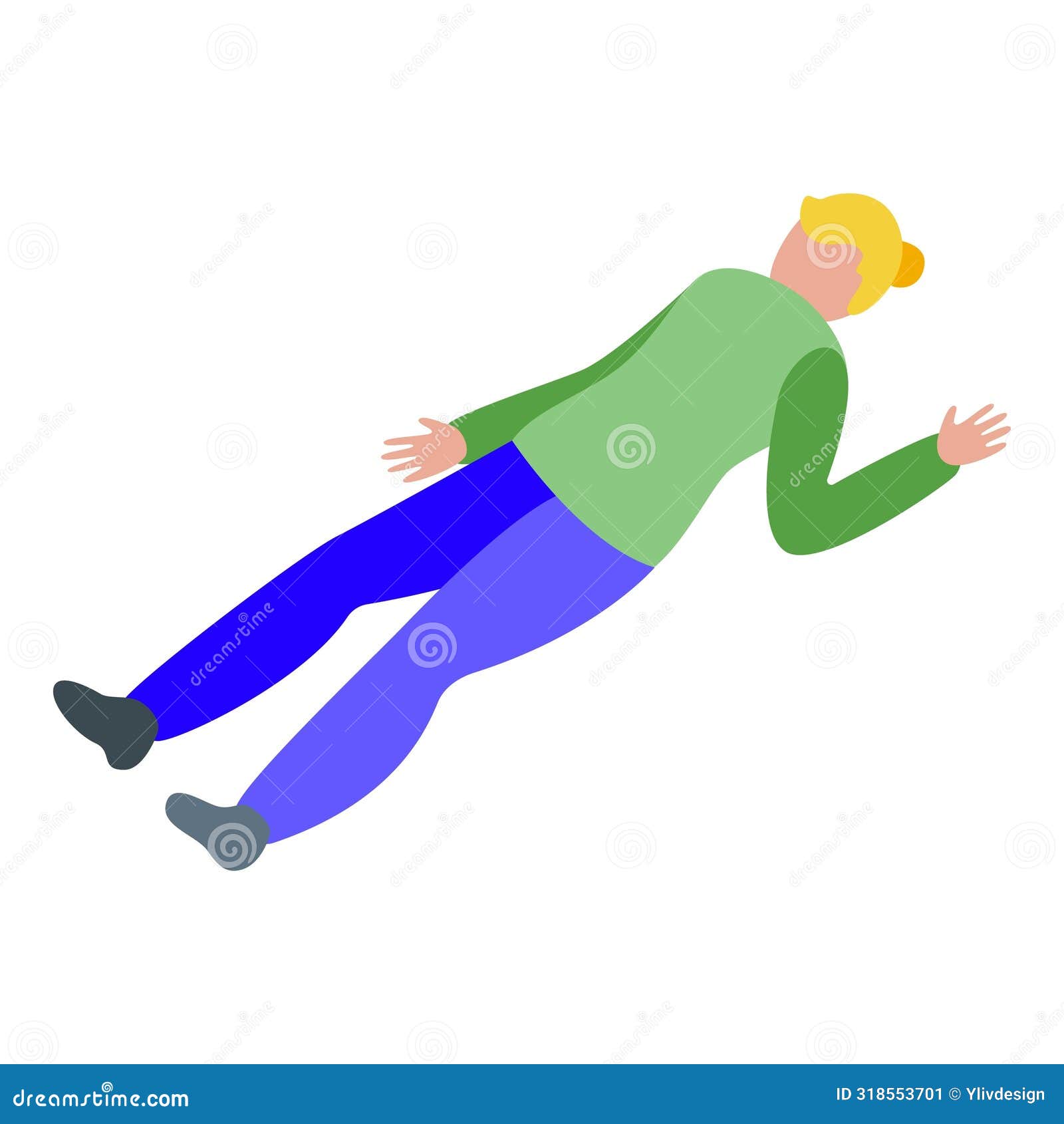 Cartoon Man Falling Down Illustration Stock Illustration - Illustration ...