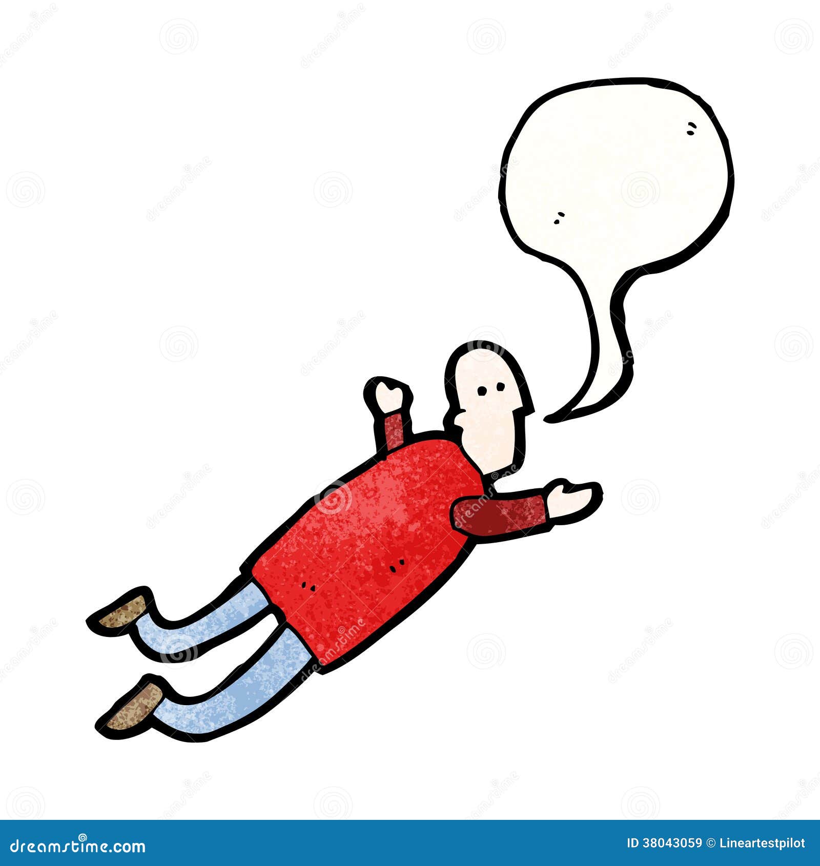 Cartoon Man Flying in Dream Stock Vector - Illustration of silly ...
