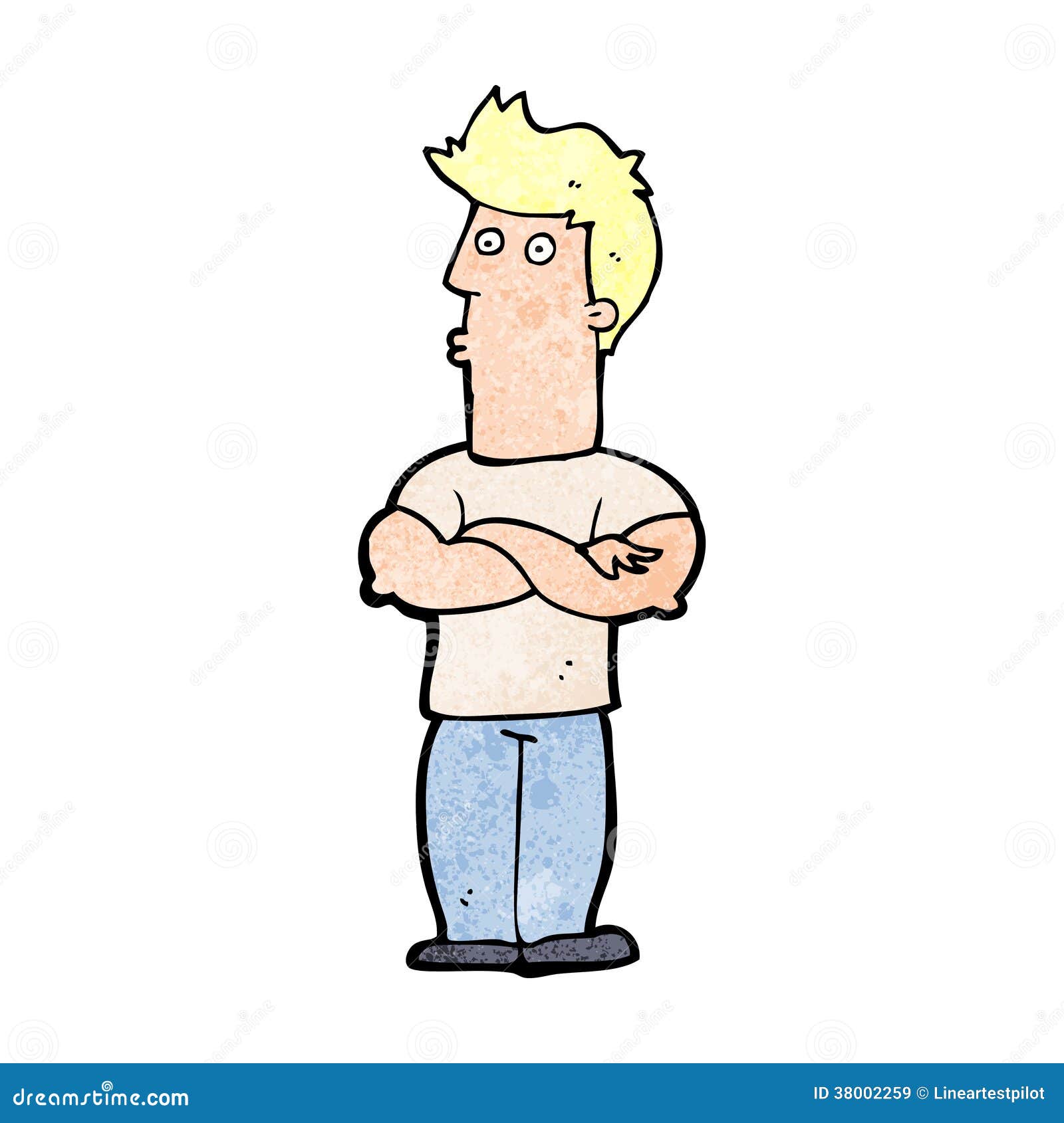 Cartoon Man with Folded Arms Stock Vector - Illustration of clip ...