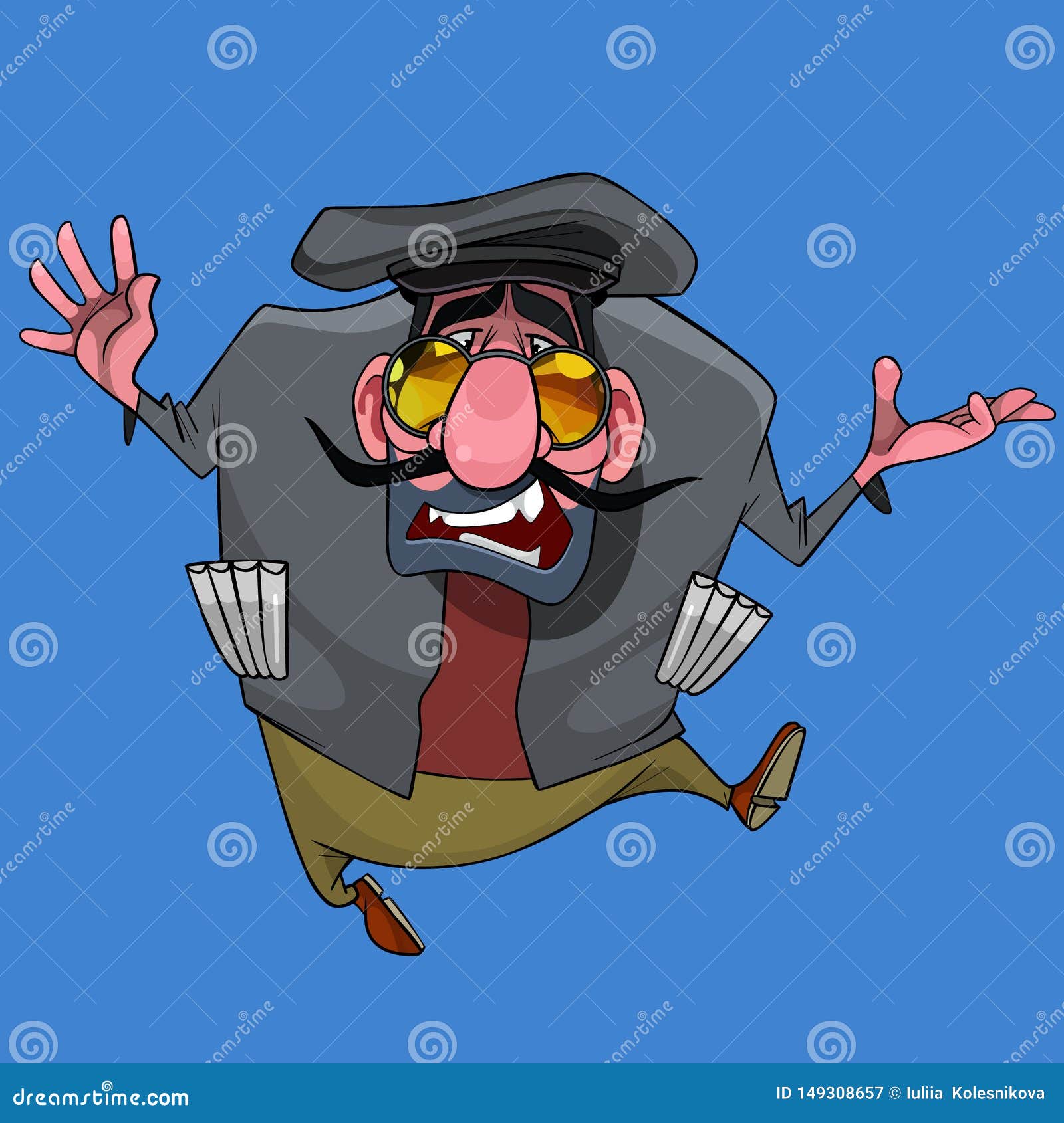 Georgian Dancing In Mountains Cartoon Vector | CartoonDealer.com #54171807