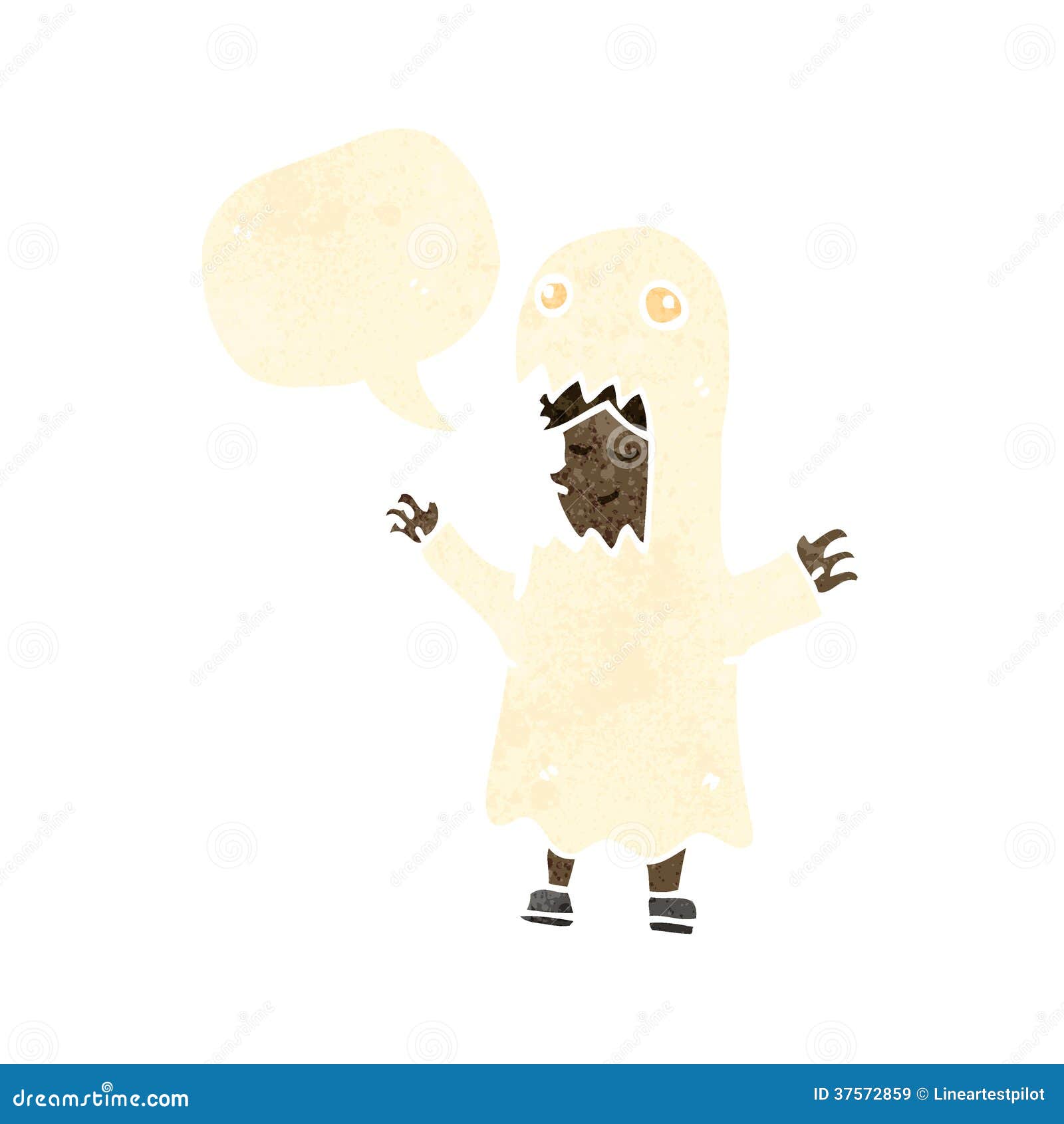 Cartoon Man in Ghost Costume Stock Vector - Illustration of hall, cloud ...