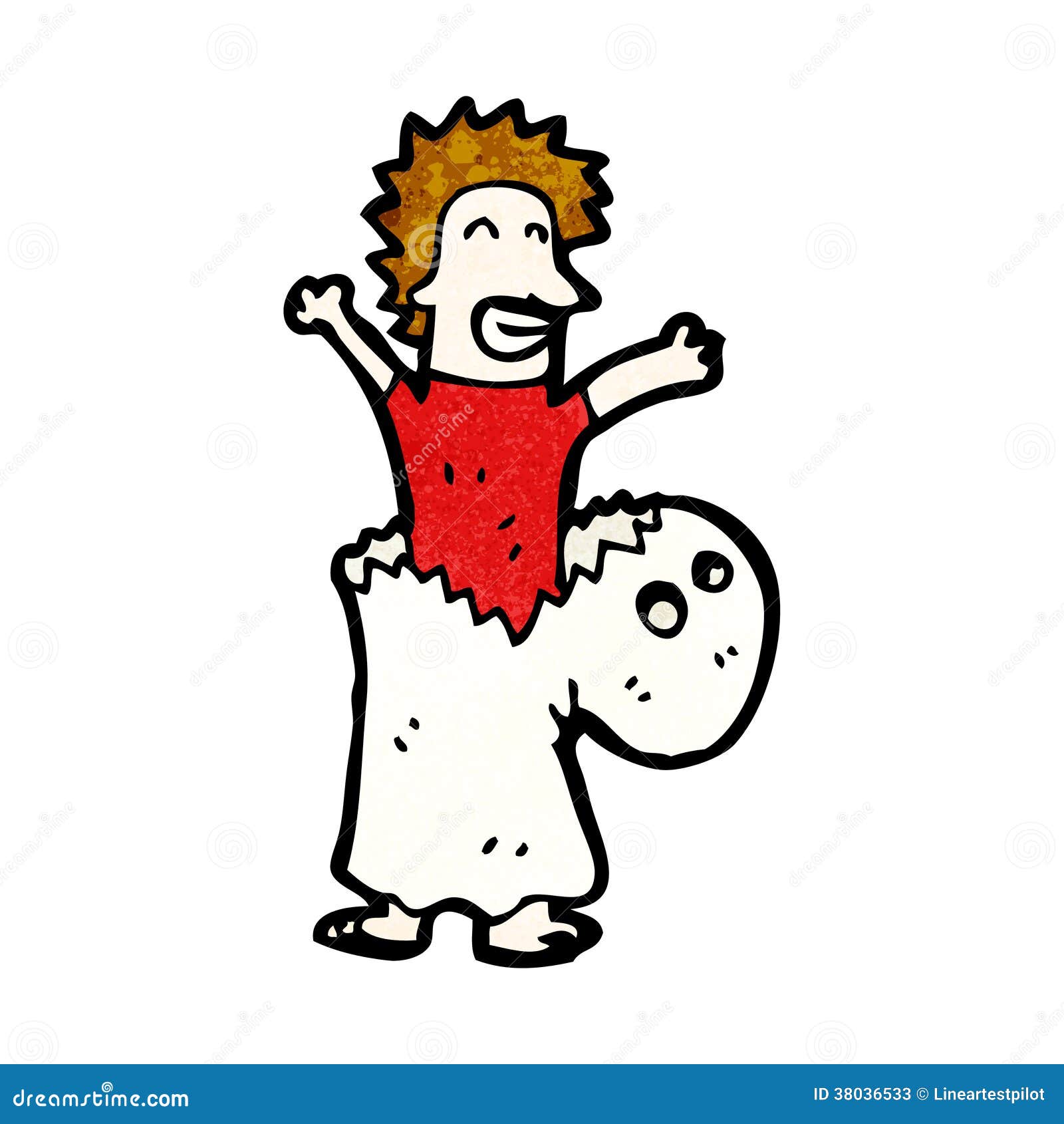 Cartoon Man in Ghost Costume Stock Vector - Illustration of retro, hand ...