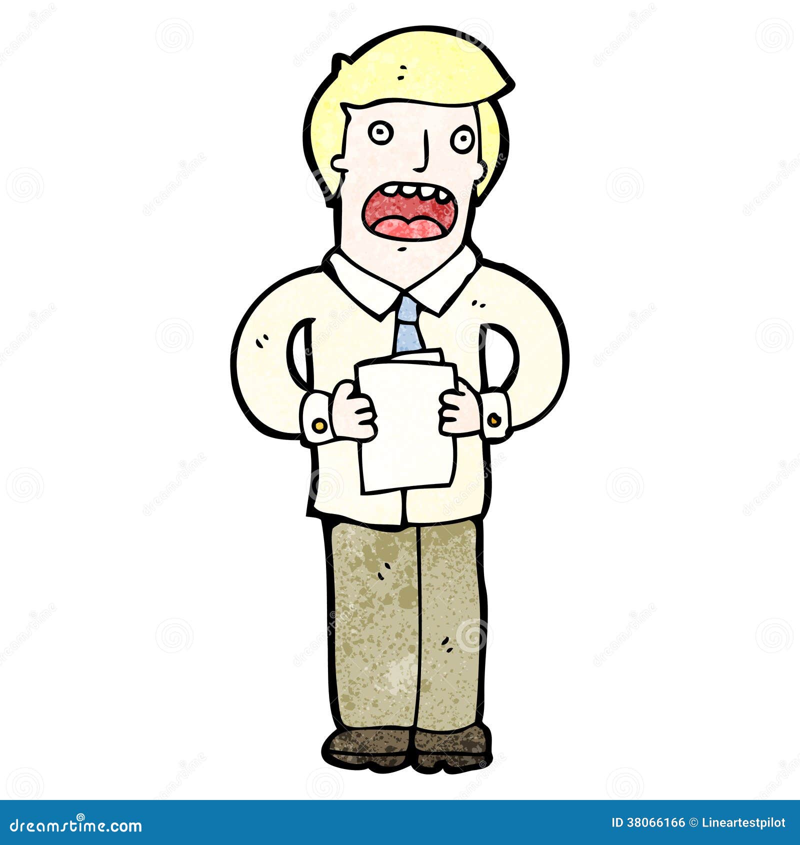 Cartoon man giving speech stock vector. Illustration of talking - 38066166