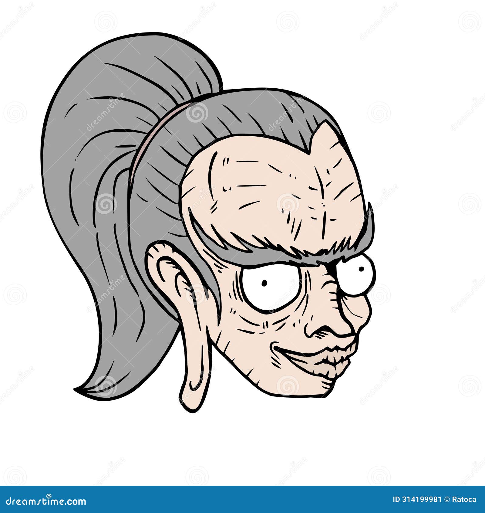 Cartoon man head draw stock vector. Illustration of front - 314199981