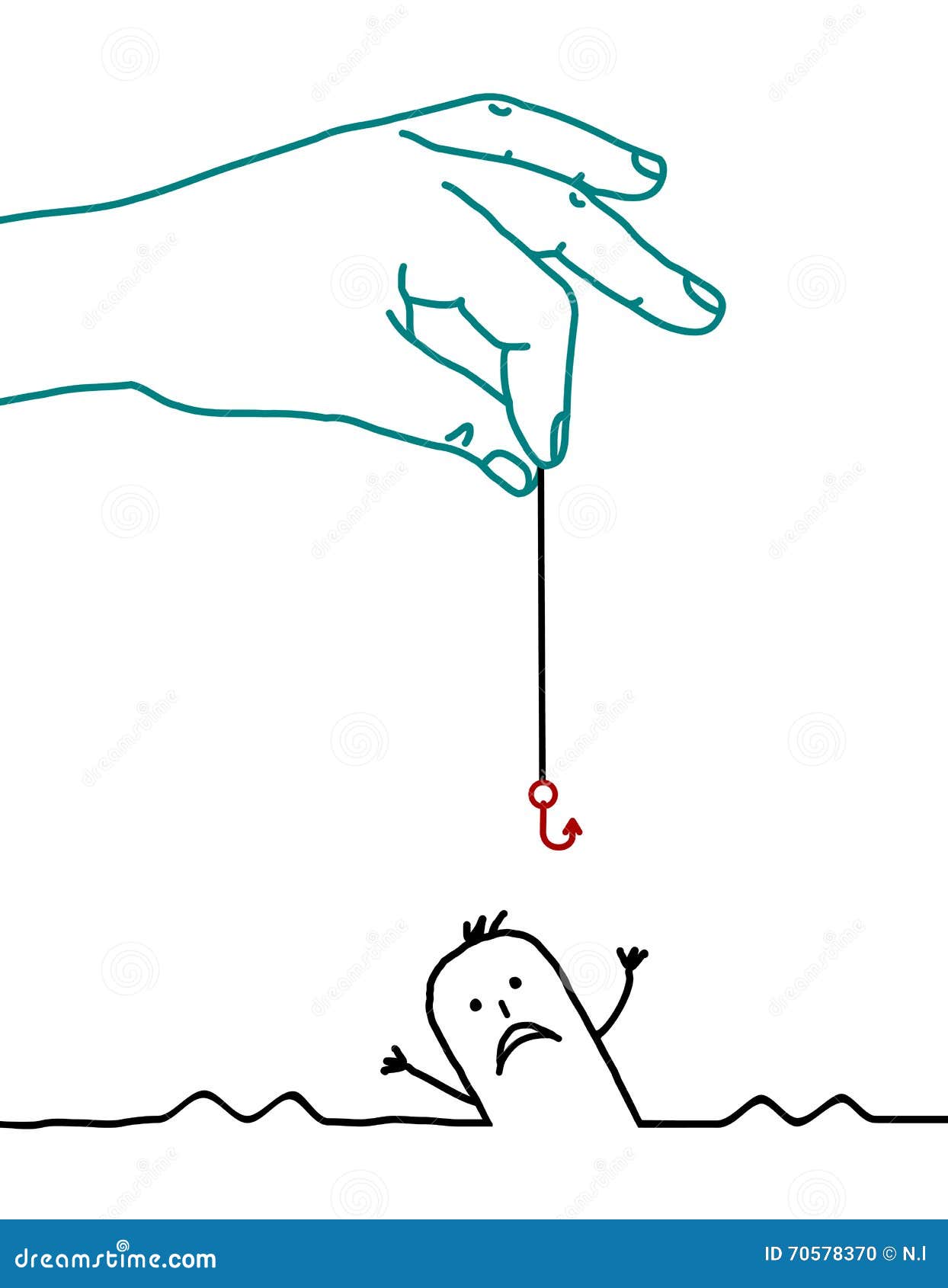 Cartoon Boy Drowned | CartoonDealer.com #56278707