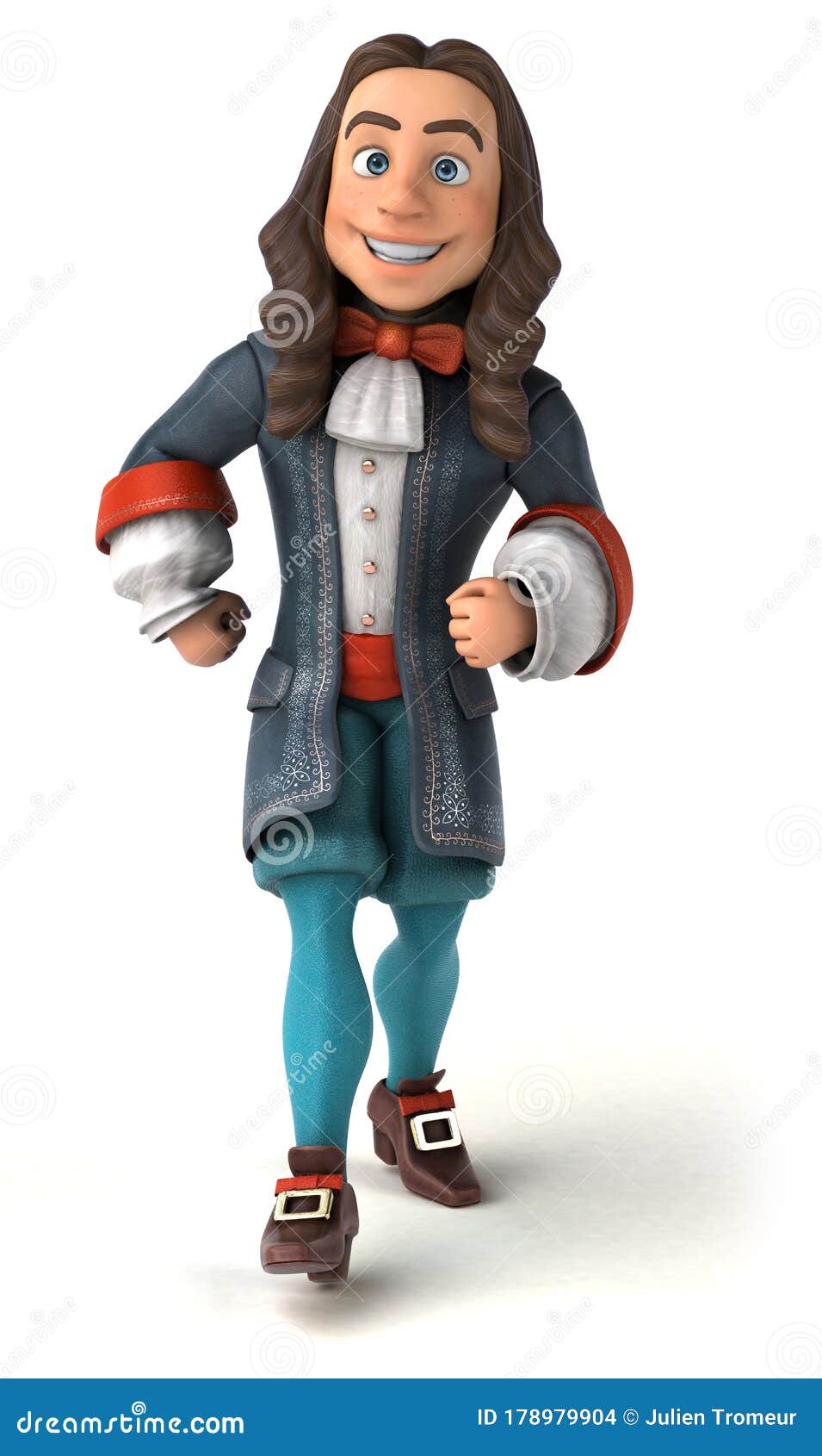 Cartoon Man in Historical Baroque Costume Stock Illustration ...