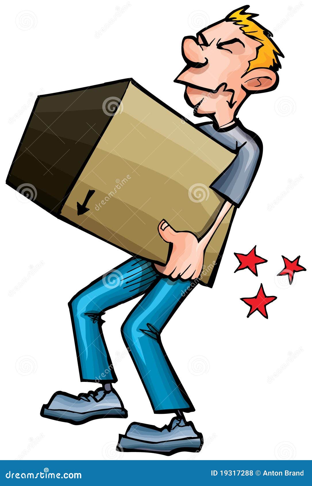 Cartoon Man Hurting His Back Stock Vector - Illustration of worker ...