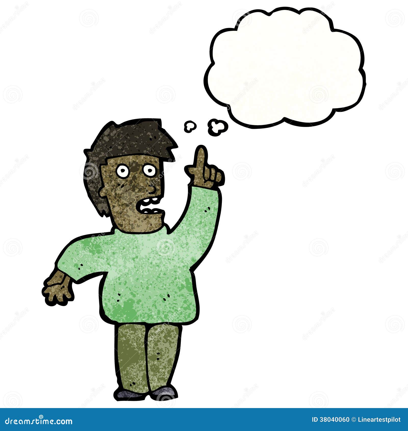 Cartoon man with idea stock vector. Illustration of doodle - 38040060