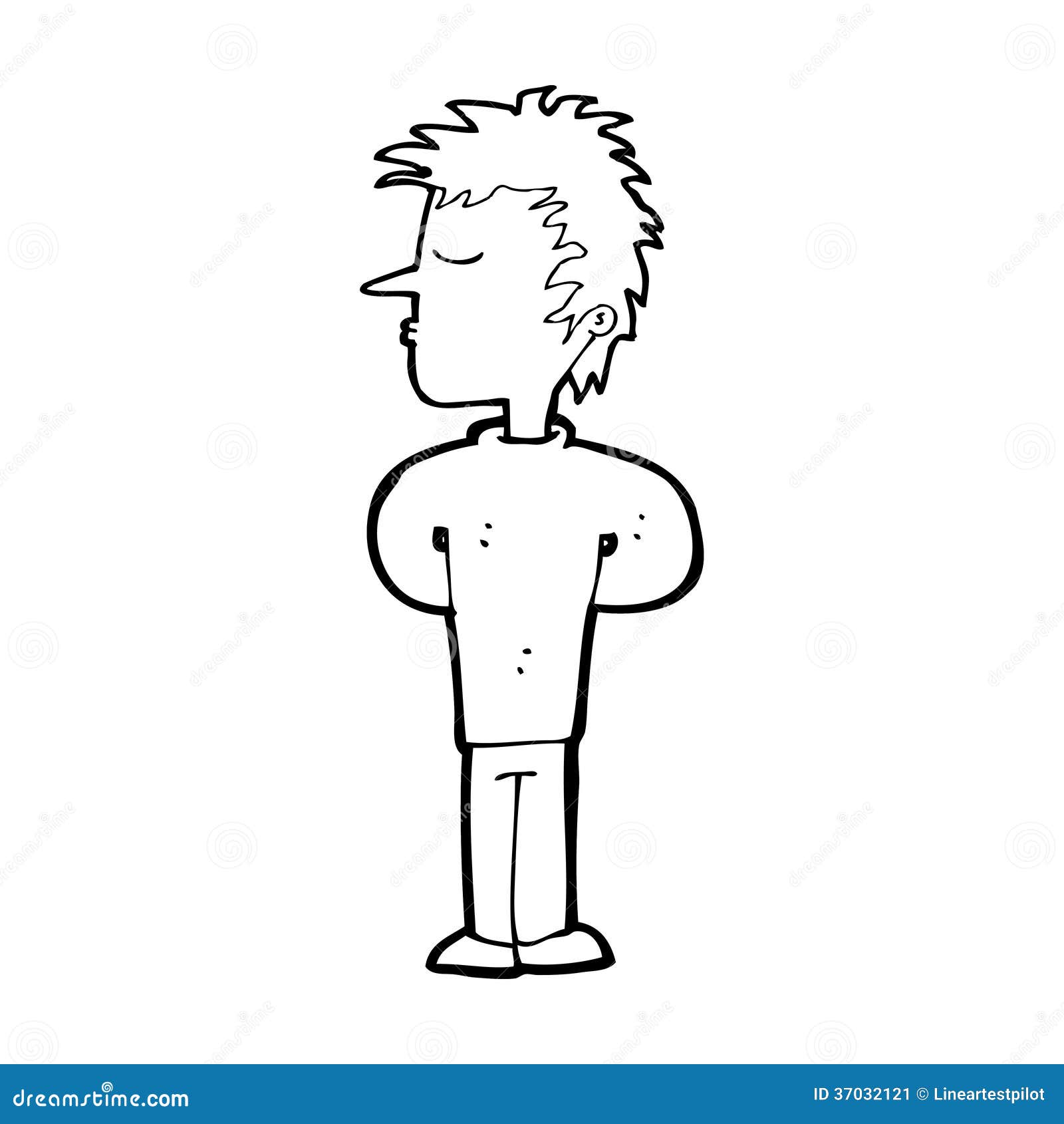 Cartoon man ignoring stock illustration. Illustration of expression ...